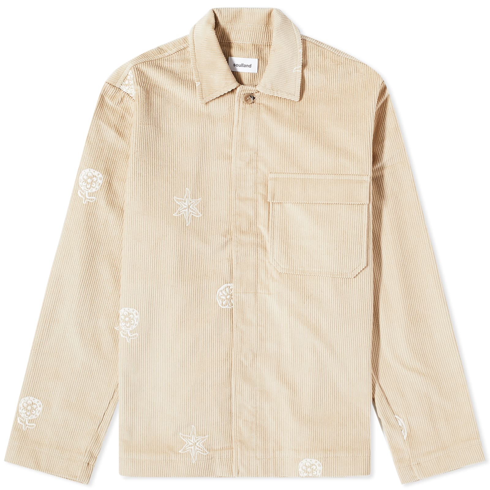 Soulland Rory Corduroy Overshirt Beige | END. (US)