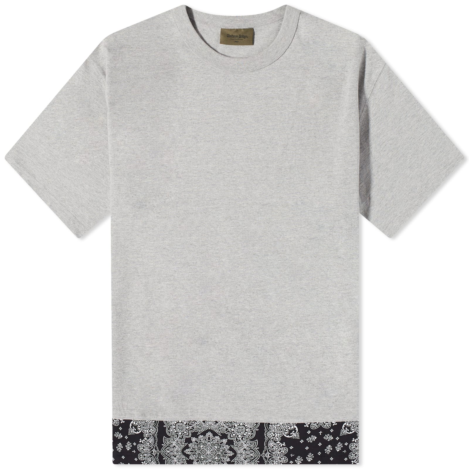 Uniform Bridge Bandana Panel T-Shirt Grey | END. (HK)