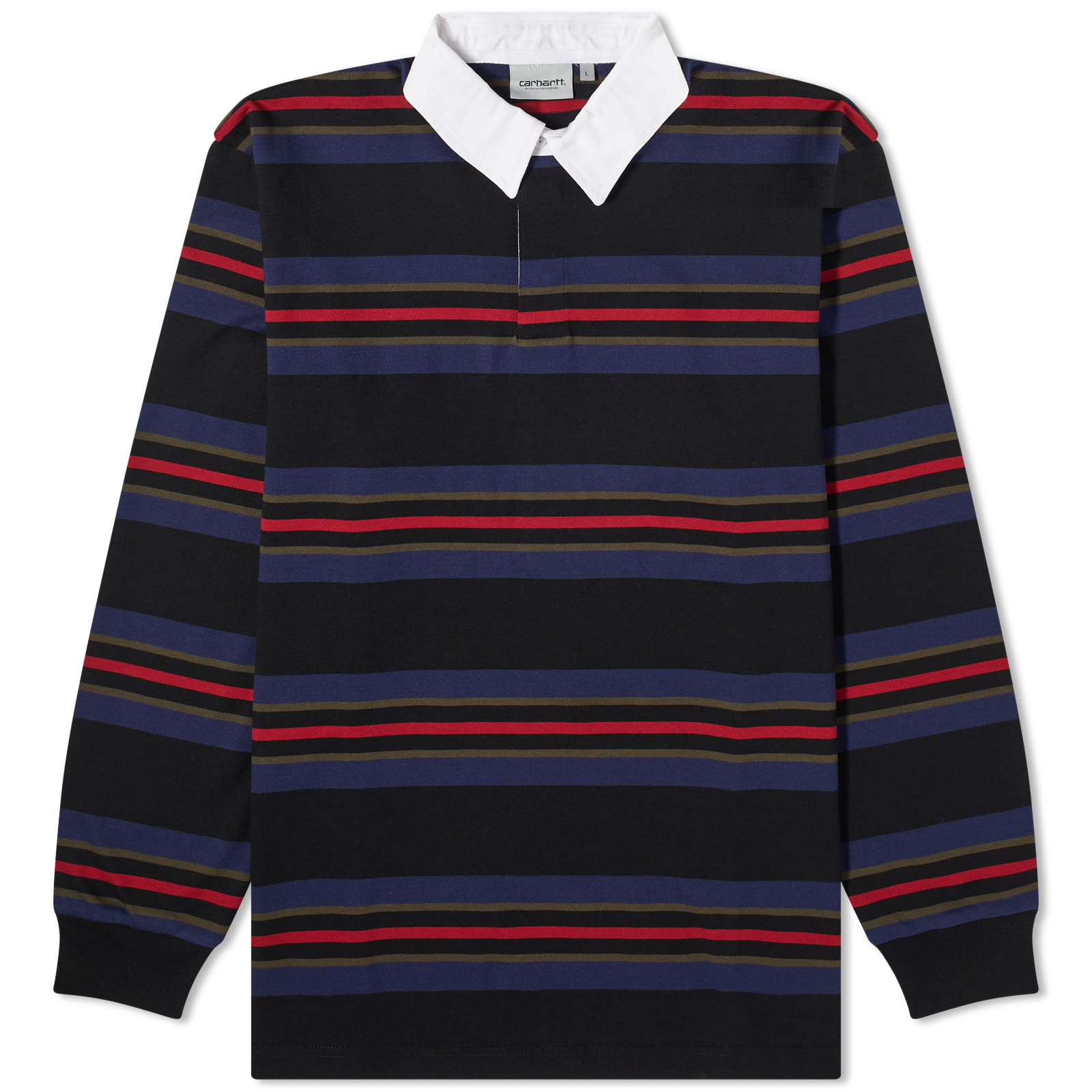 Carhartt WIP Oregon Rugby Shirt Black Starco Stripe | END. (US)