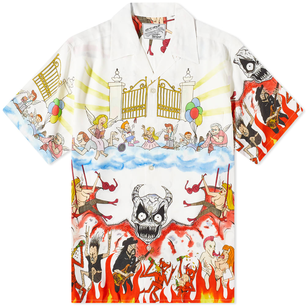 Wacko Maria Neck Face Anniversary Vacation Shirt White | END. (SG)