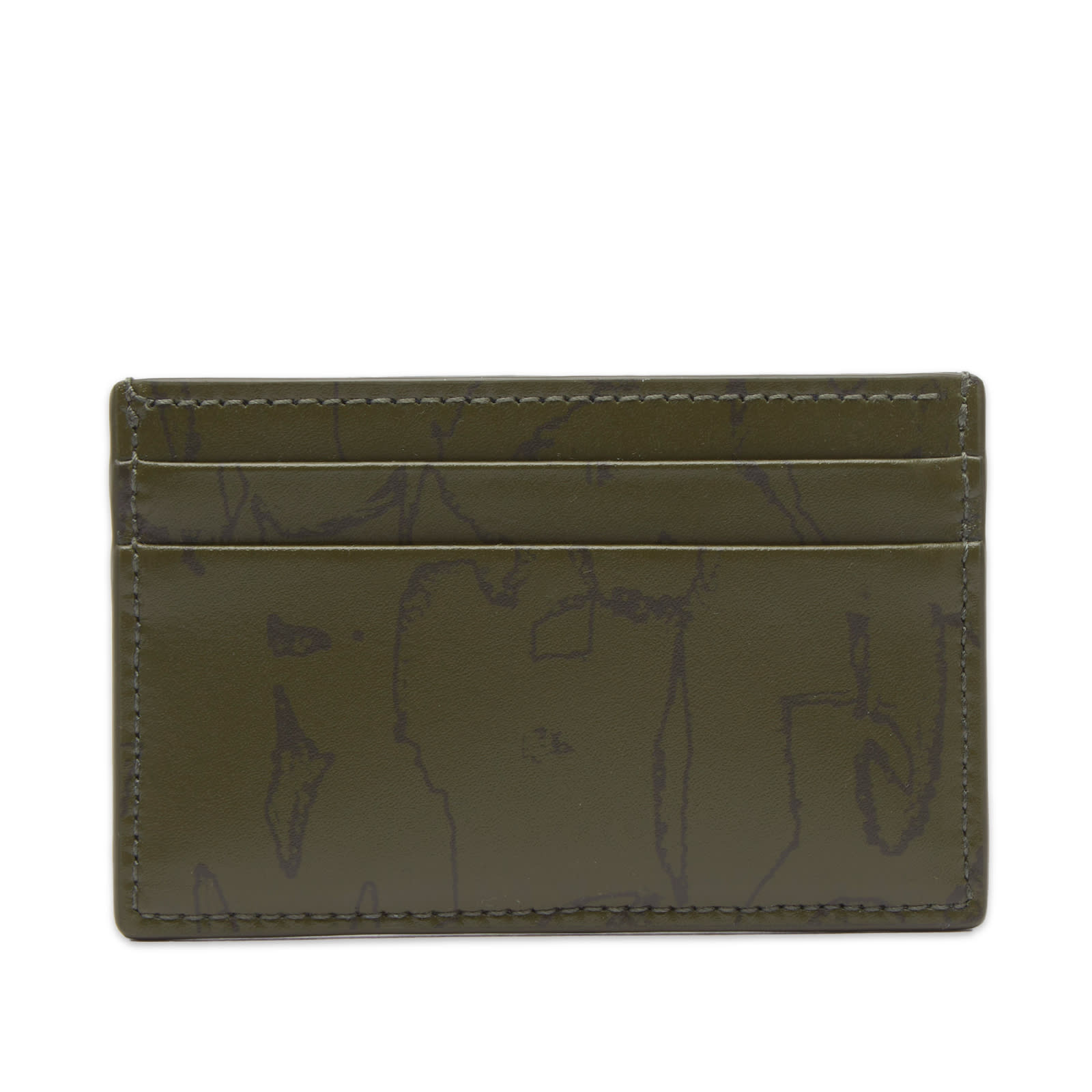 Alexander McQueen Graffiti Logo Card Holder Khaki | END. (US)