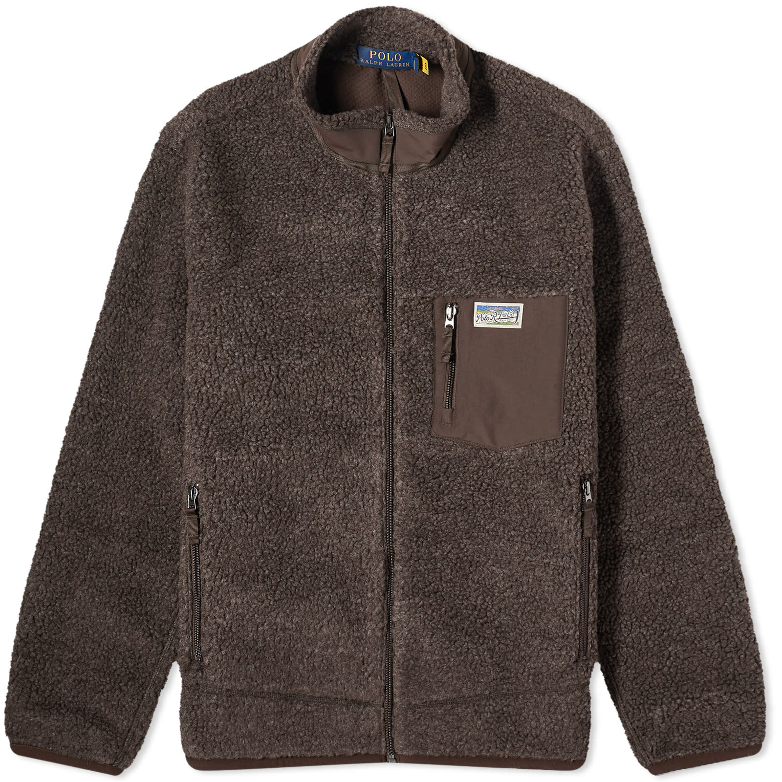 Polo Ralph Lauren High Pile Fleece Jacket Dark Beech Marl | END. (KR)