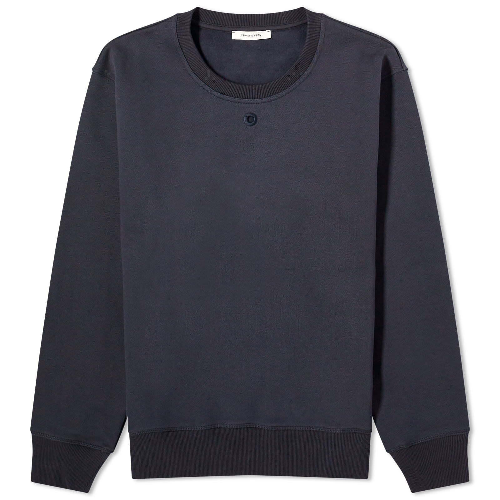 Craig Green Hole Crew Sweat Navy | END. (US) Craig Green Hole Crew Sweat Navy | END. (US)