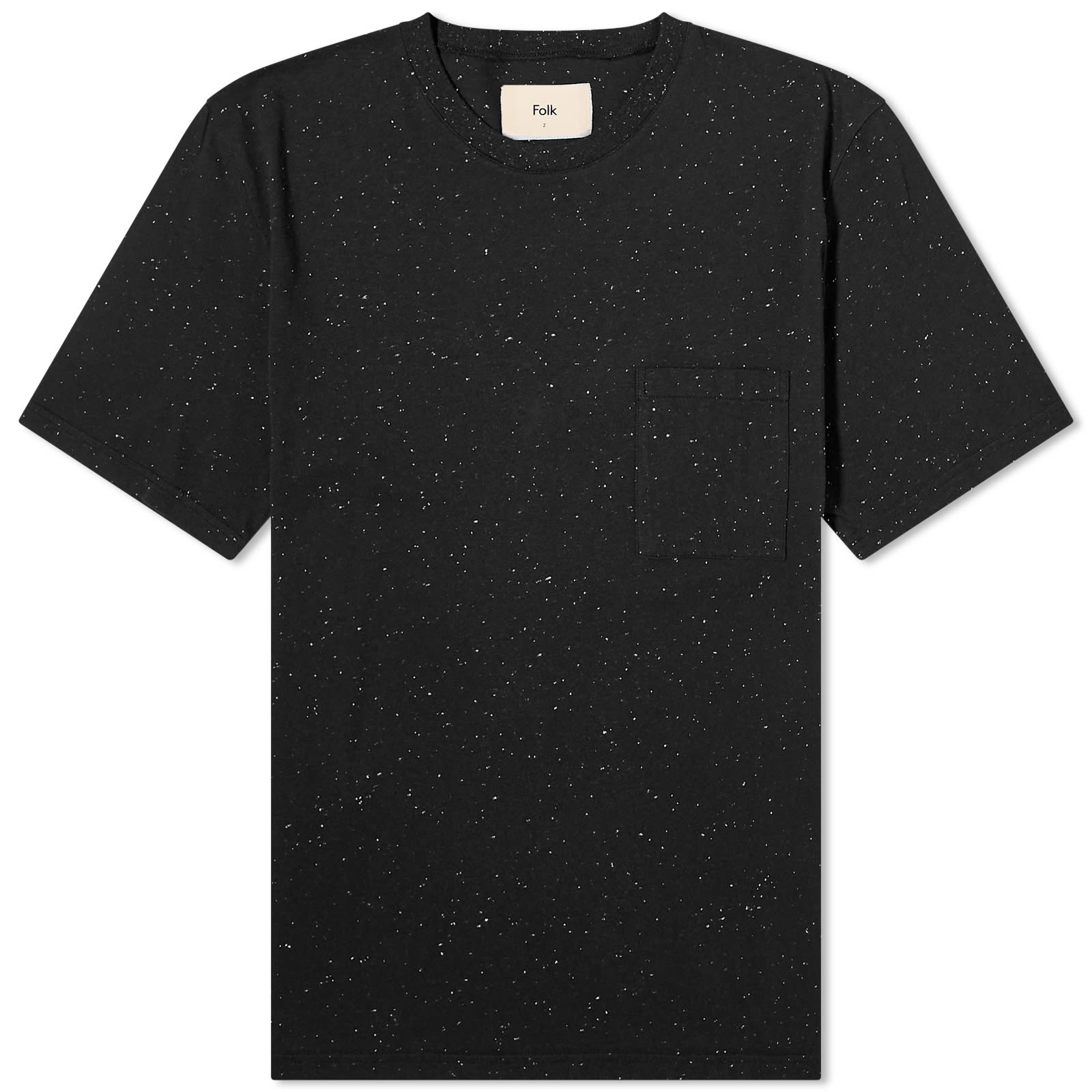 Folk Pocket Nep Assembly T-Shirt Soft Black | END. (US)