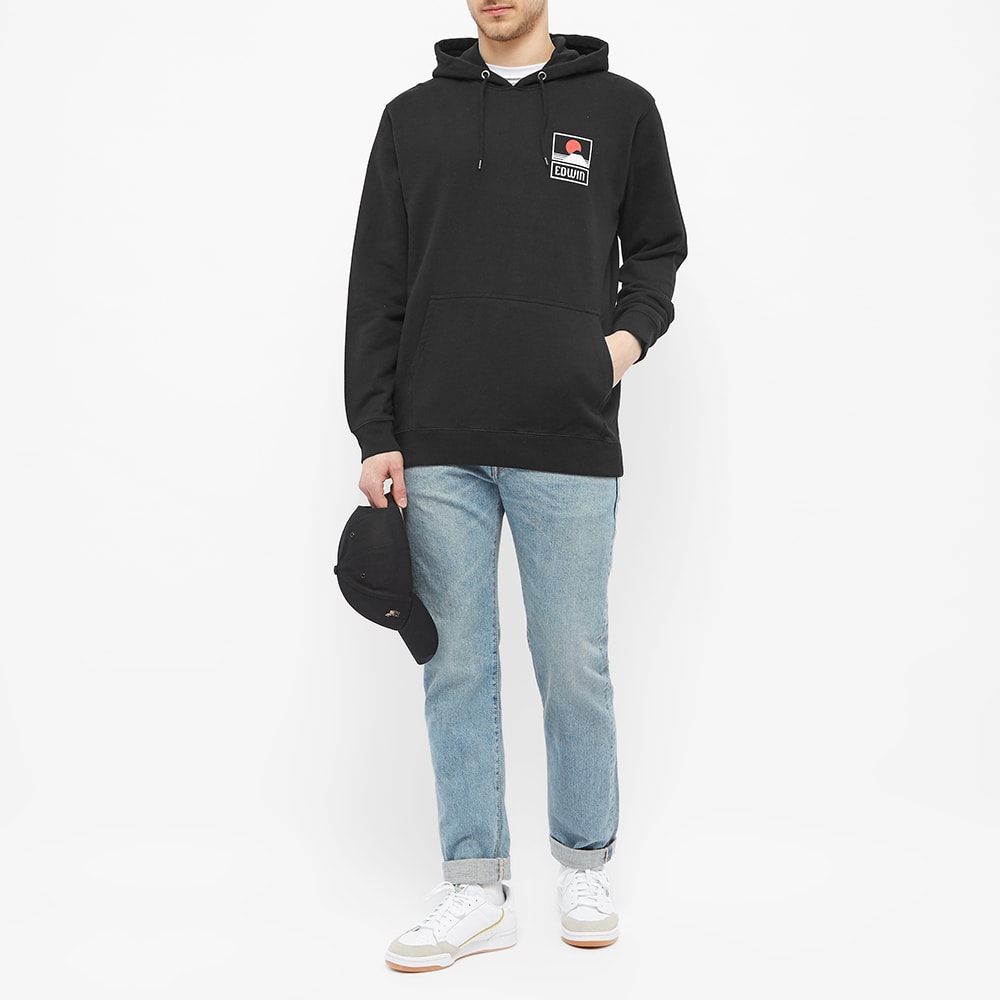 Edwin Sunset on Mt.Fuji Popover Hoody Black | END. (US)