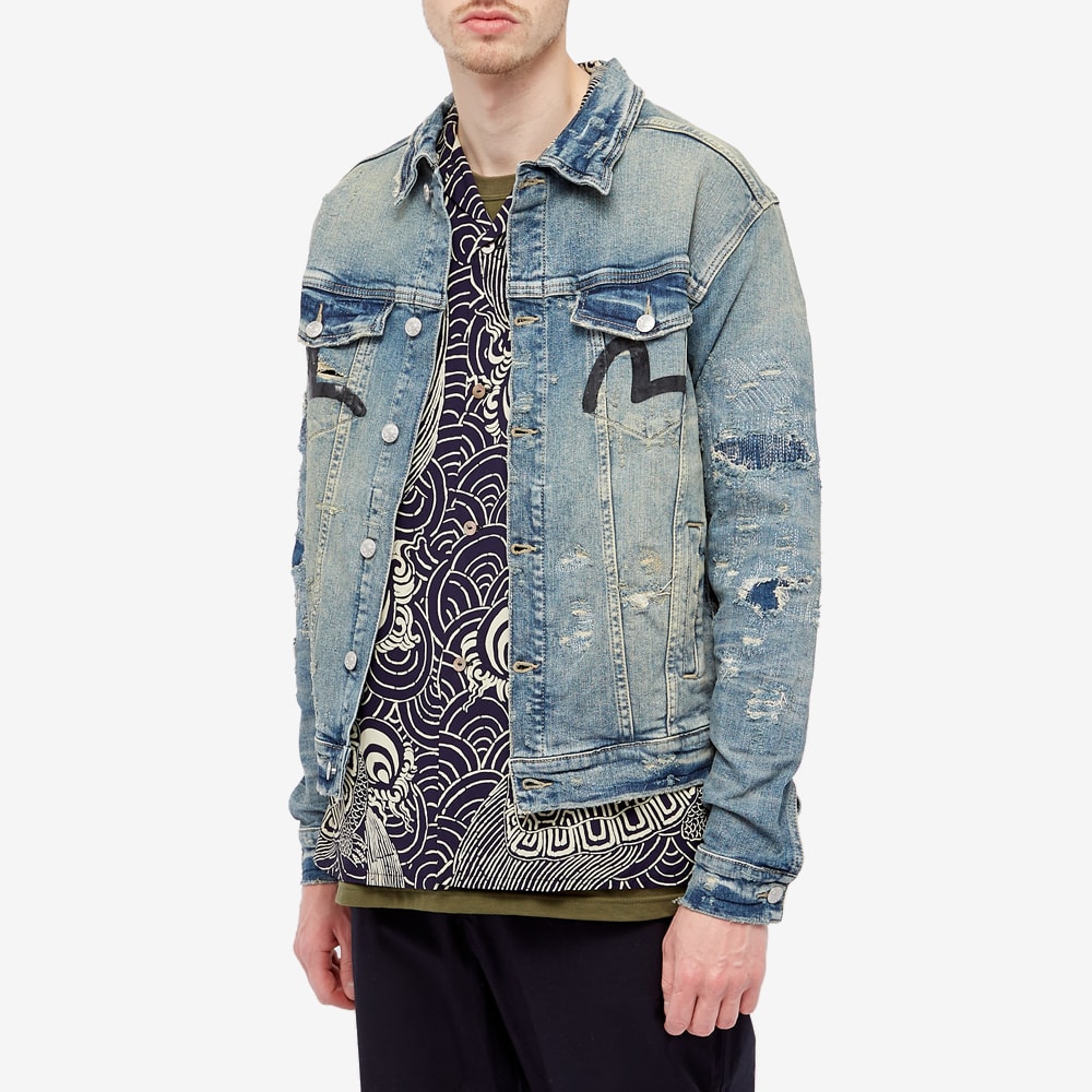 Evisu Back Logo Denim Jacket Light Blue | END. (US)
