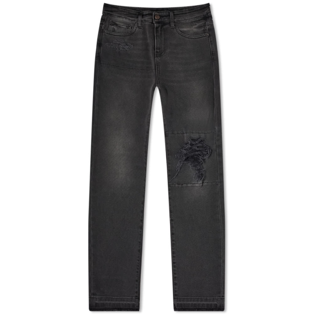 Val Kristopher Distressed Knee Jeans Faded Black | END. (GB)