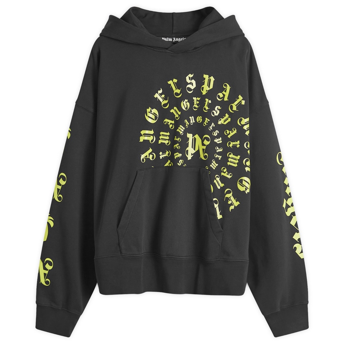 Palm Angels Vertigo Popover Hoodie Black | END.