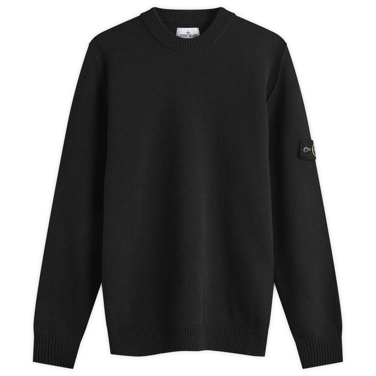 Stone Island Reverse Seam Lambswool Crew Neck Jumper Black | END. (GB)