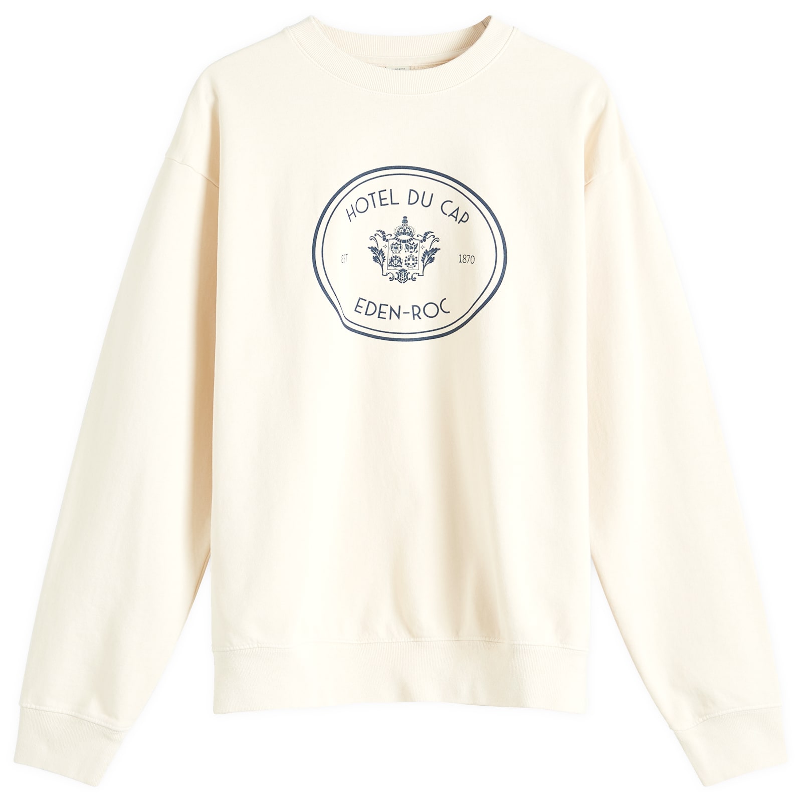 Sporty & Rich Eden Crest crewneck Cream Navy | END. (GB)