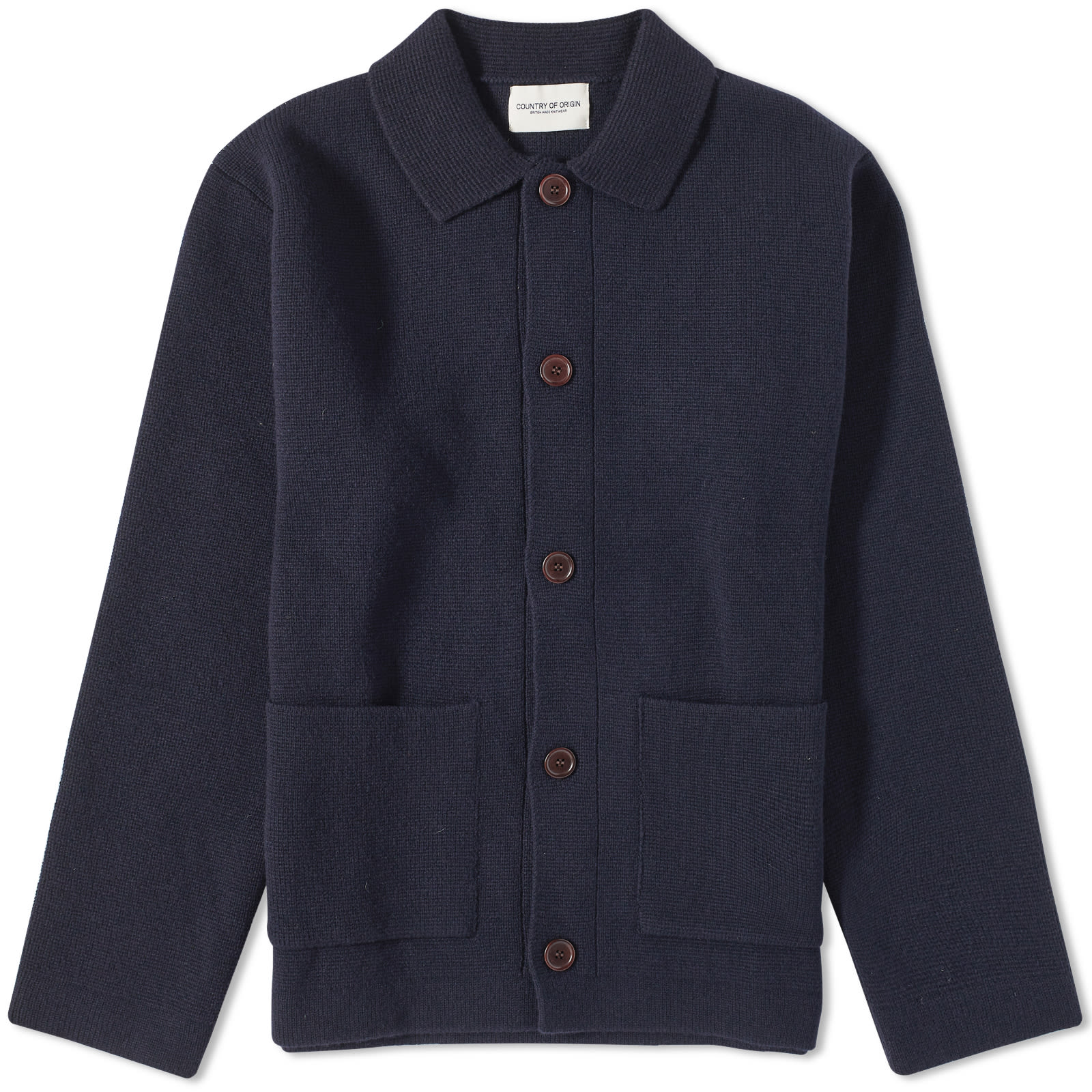 Country of Origin Knitted Chore Jacket Navy | END. (US)