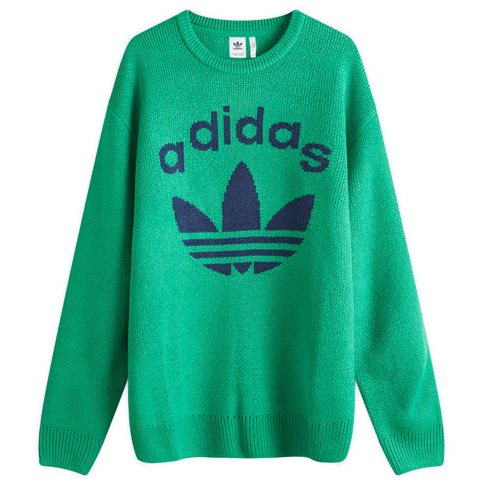 Adidas Knit Crewneck Green & Night Indigo | END. (GB)