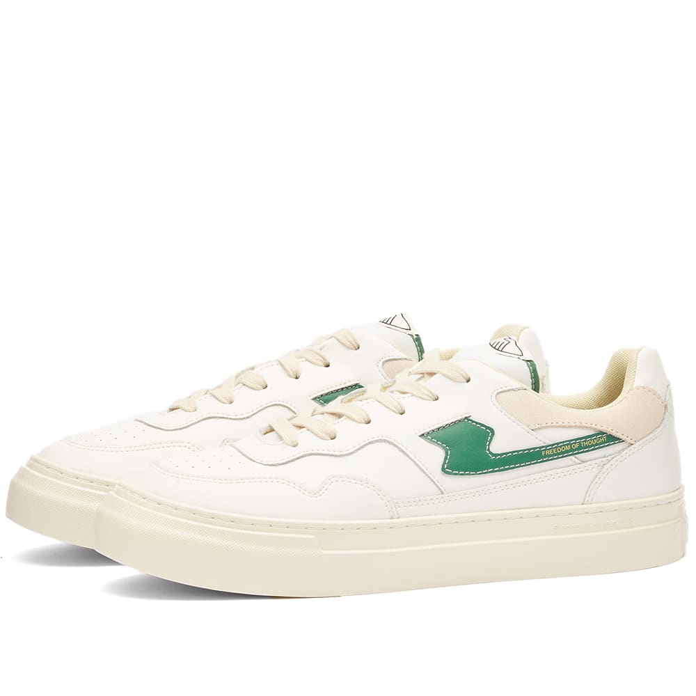Stepney Workers Club Pearl S-Strike Leather Sneaker White & Green | END ...