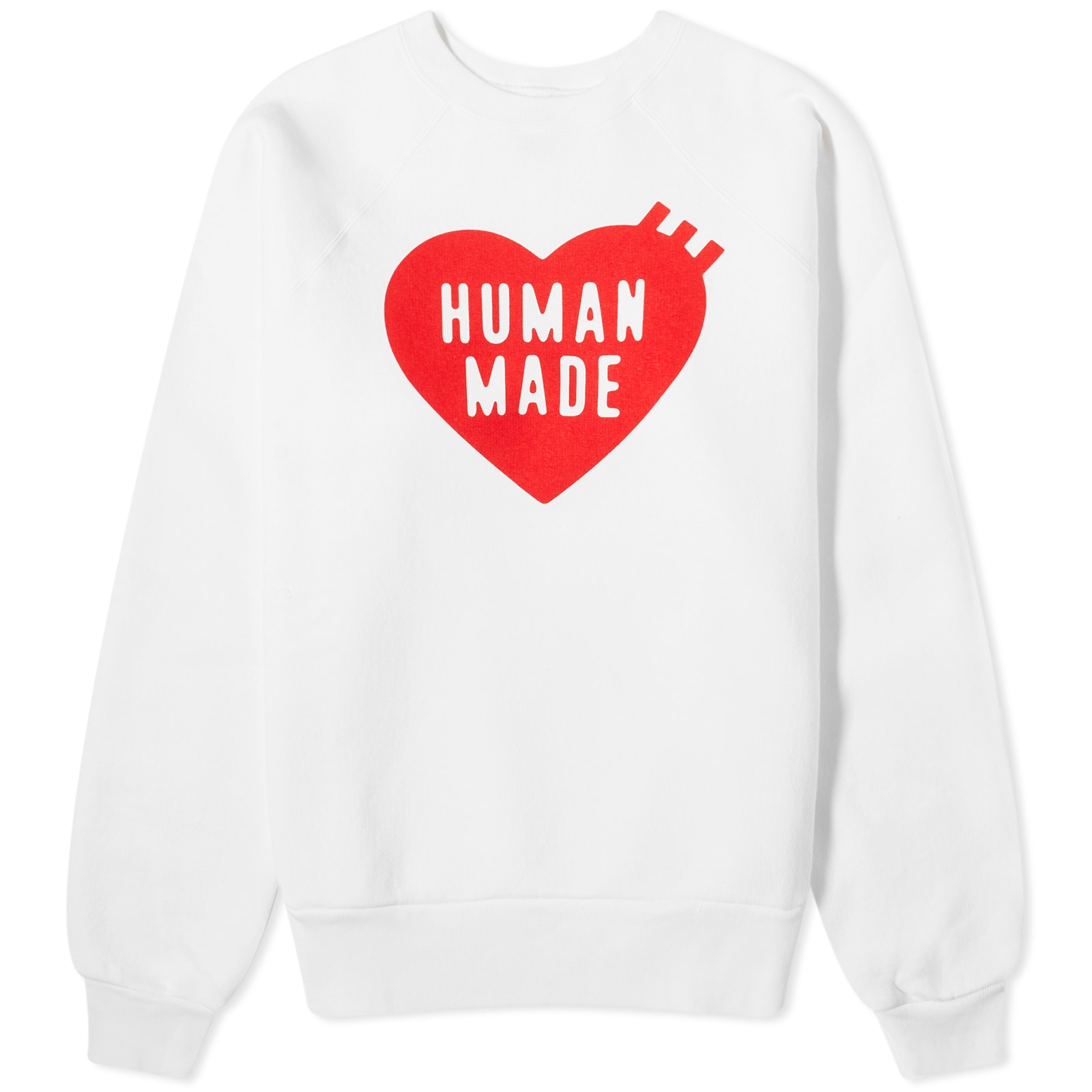 Human Made Heart Crew Sweat White | END. (US)