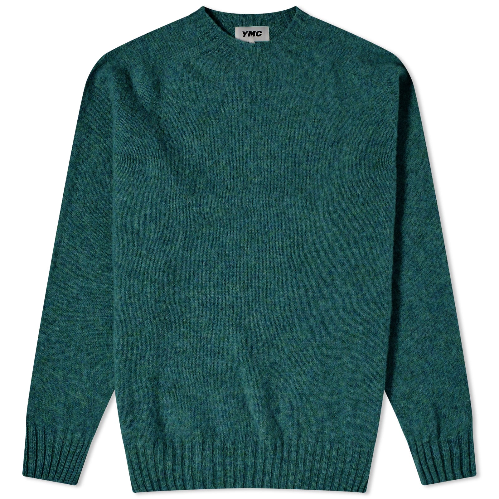 YMC Suedehead Crew Neck Knit Green | END. (US)