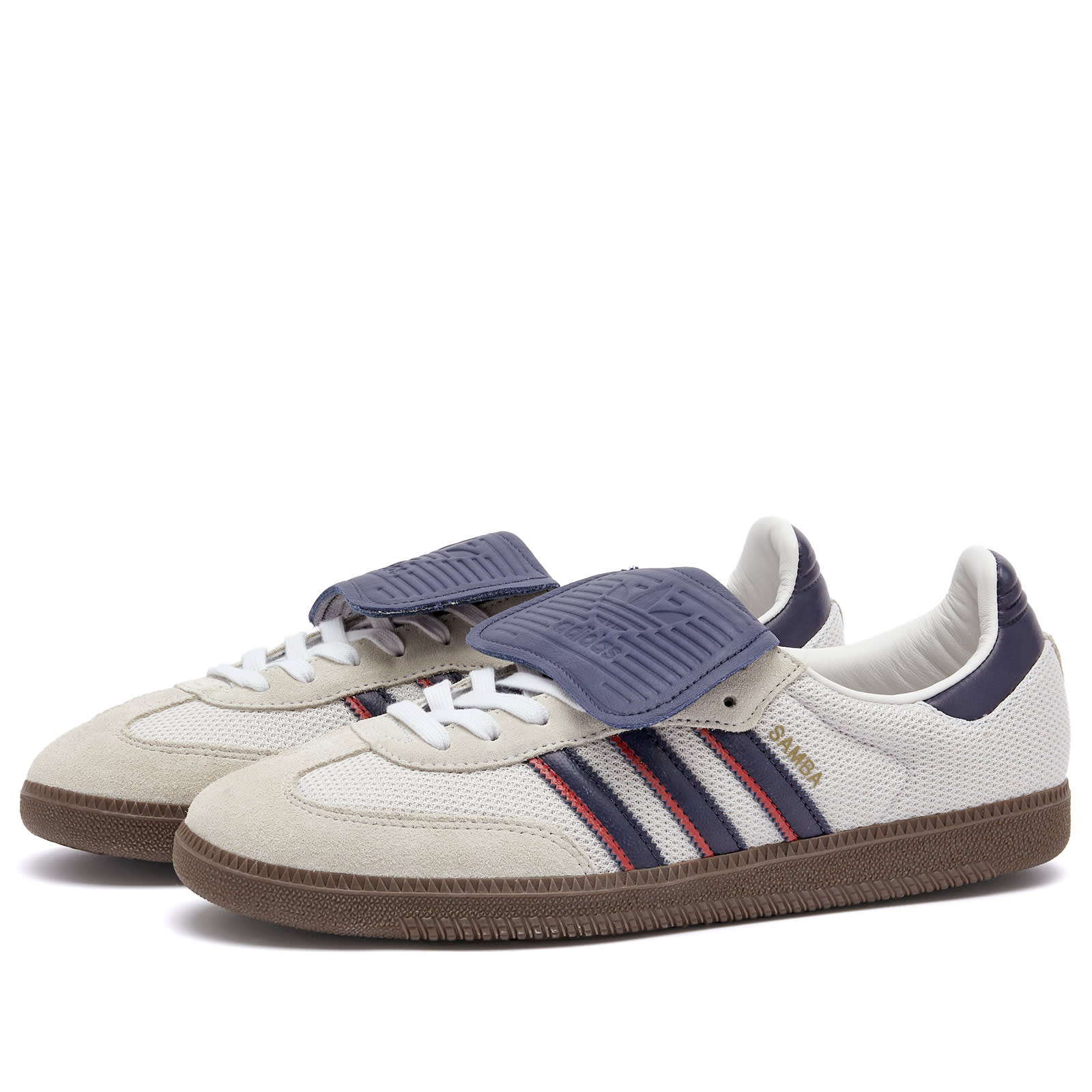Adidas Samba LT Crystal White, Dark Blue & Gum | END.