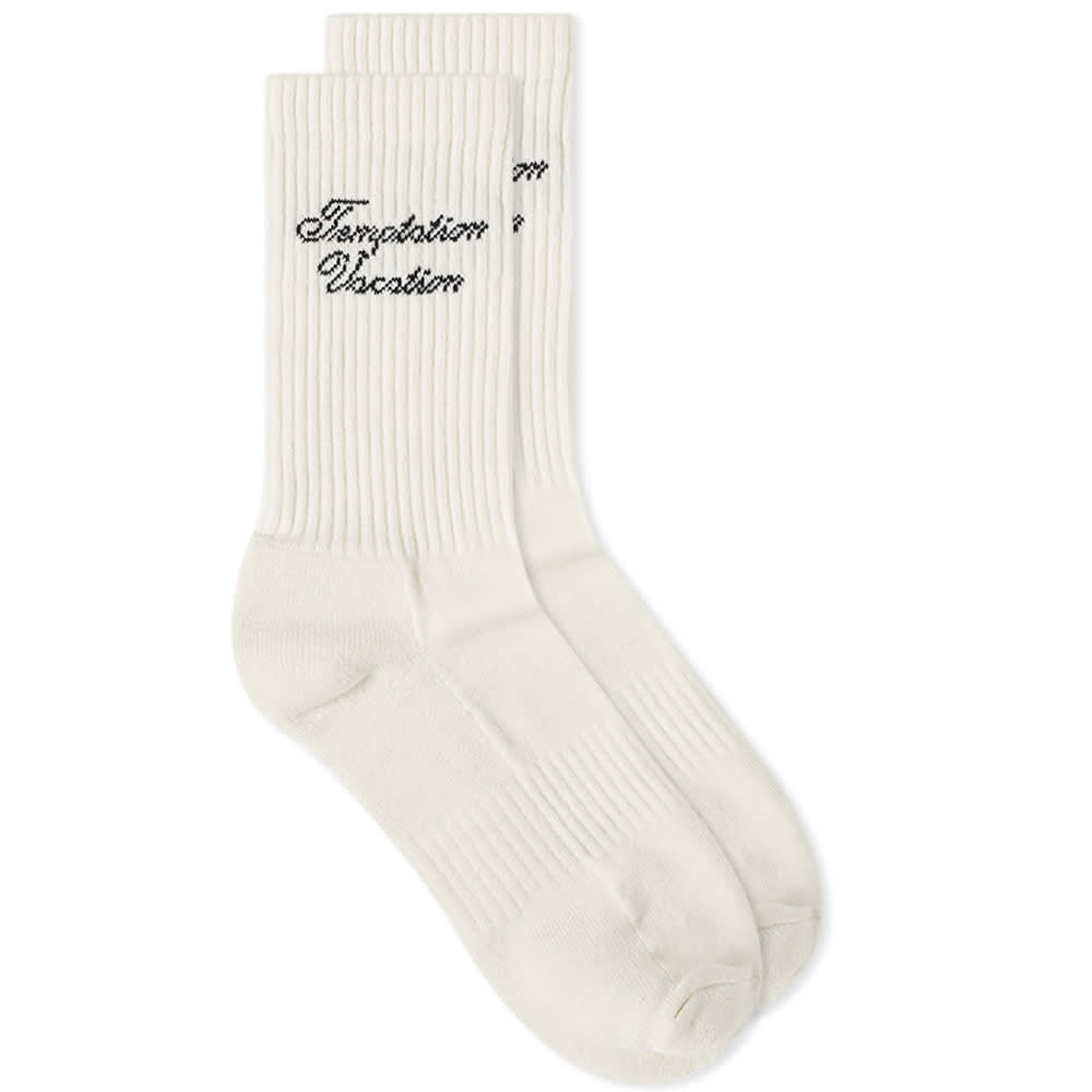 Temptation Vacation Cursive Socks Cream | END. (GB)