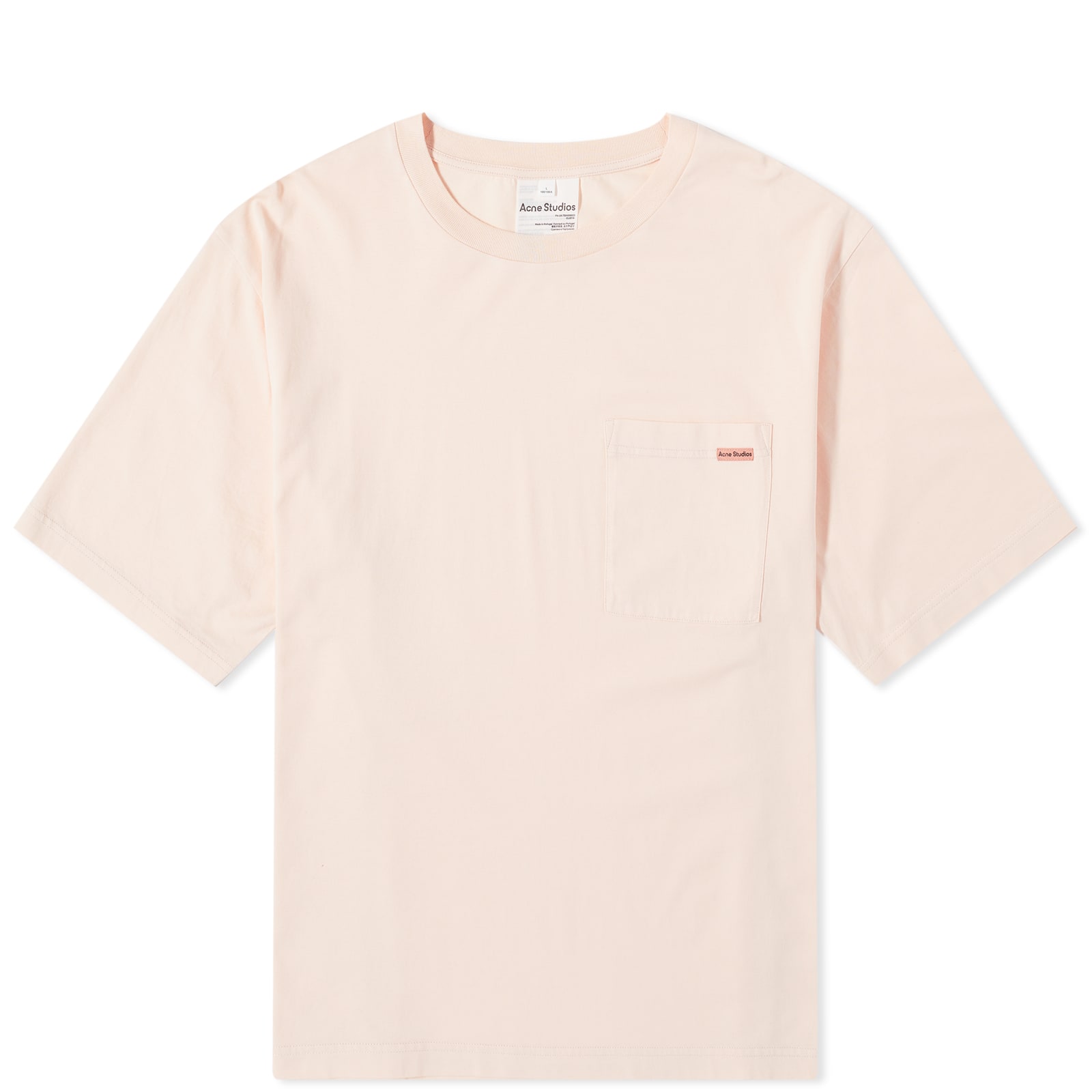 Acne Studios Edie Pocket Pink Label T Shirt Powder Pink END US 