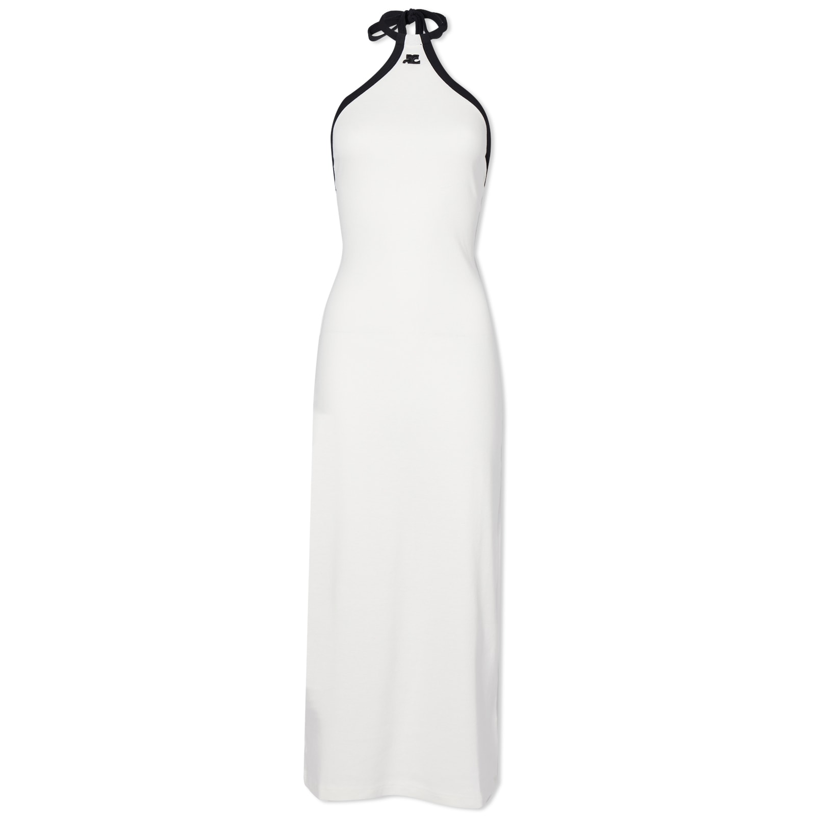 Courrèges Halter Neck Logo Maxi Dress White | END. (ES)