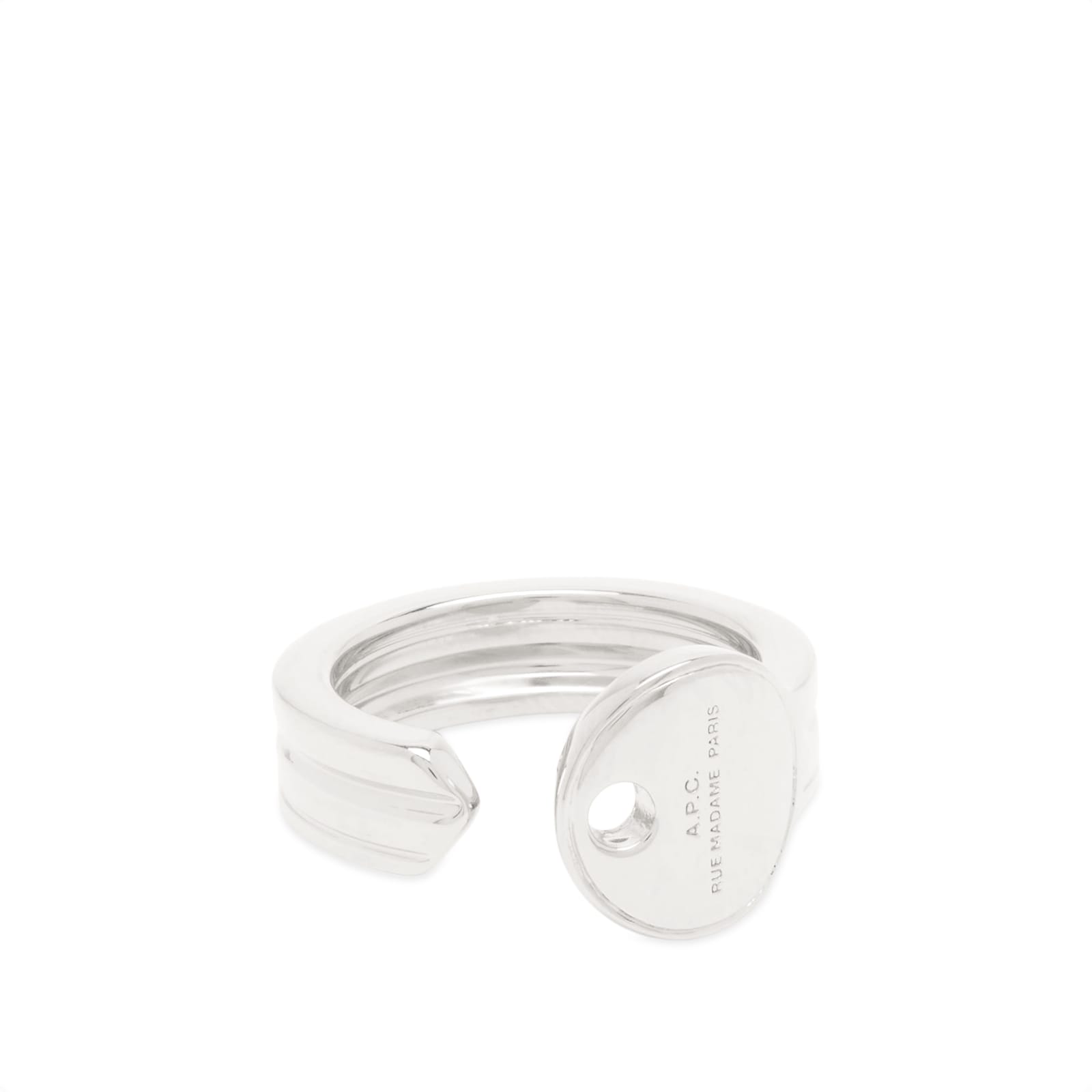 A.P.C. Twisted Key Ring Silver | END. (GB)