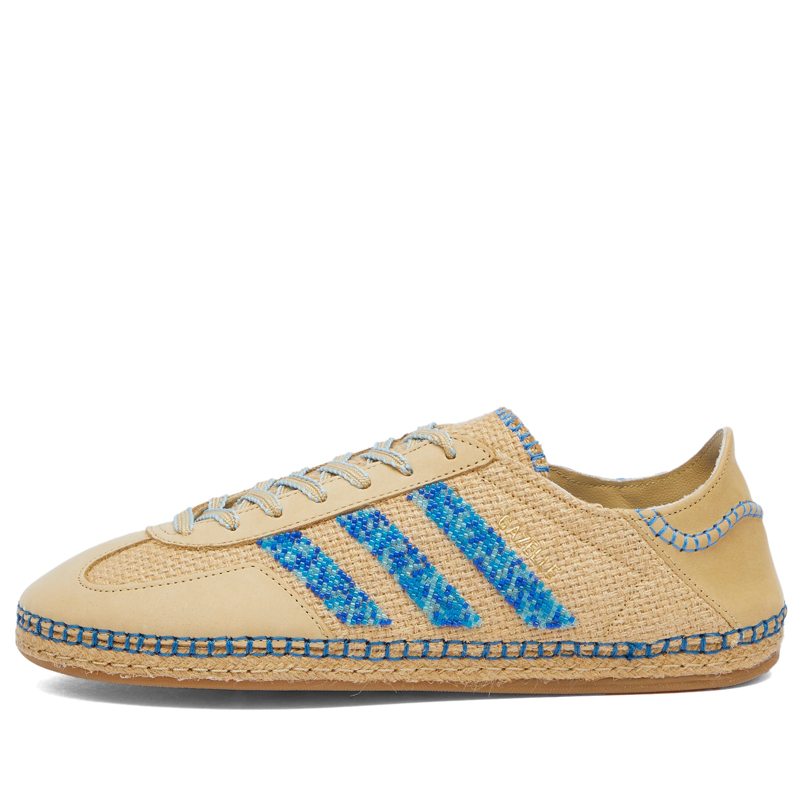 Adidas CLOT Gazelle By EC Sneaker Linen Khaki & Light Blue | END. (US)