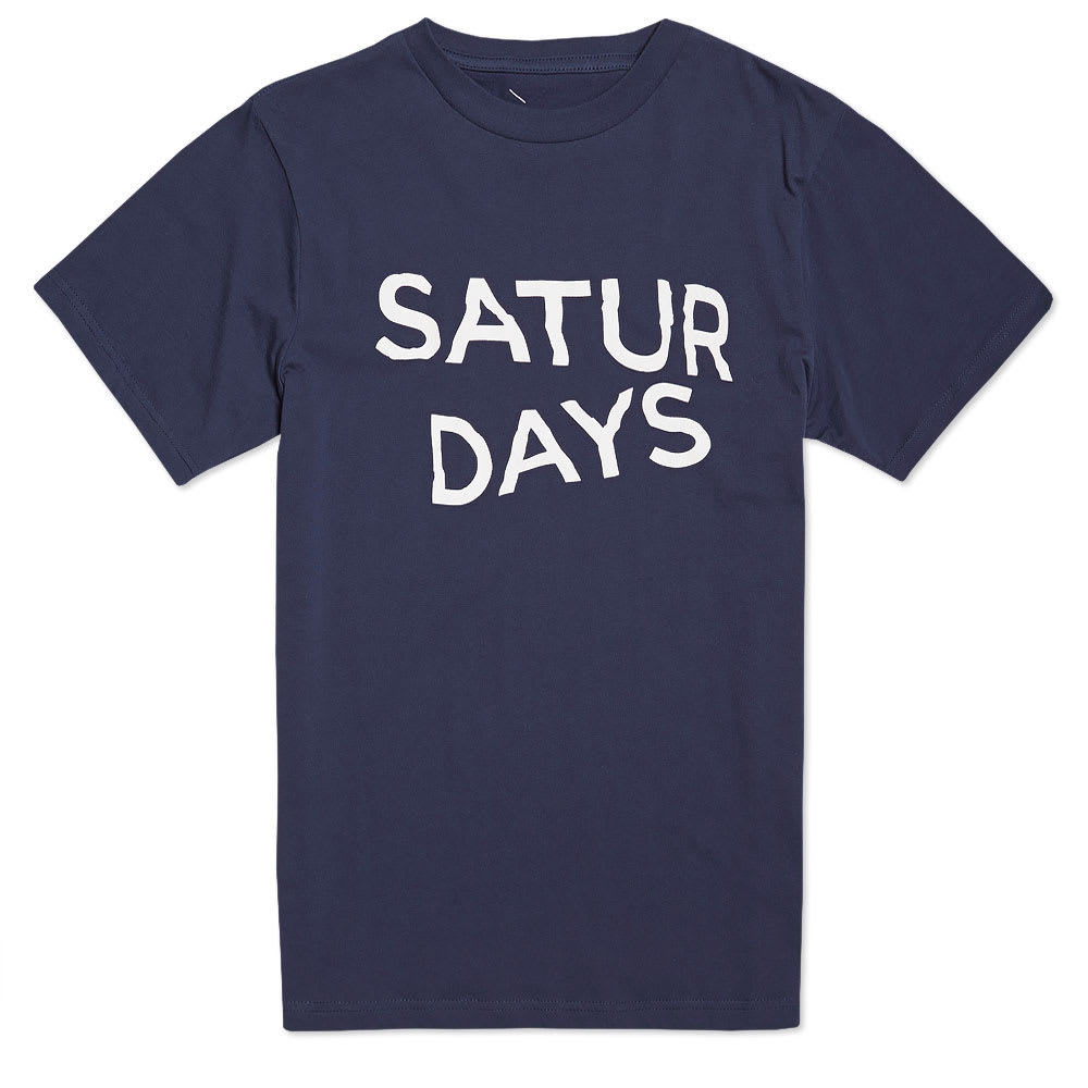 Saturdays Washed Away Tee Navy | END. (ES)