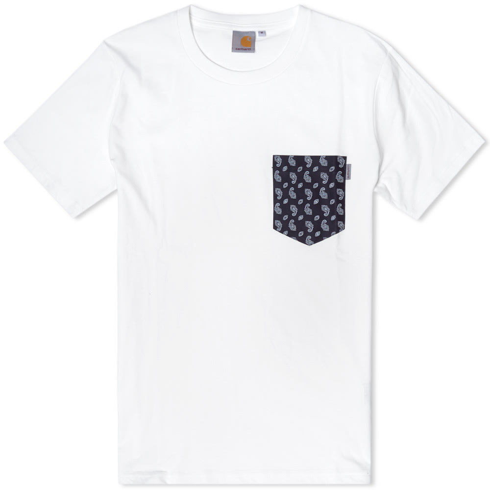 Carhartt WIP Lester Pocket Tee White & Paisley Print | END. (NL)
