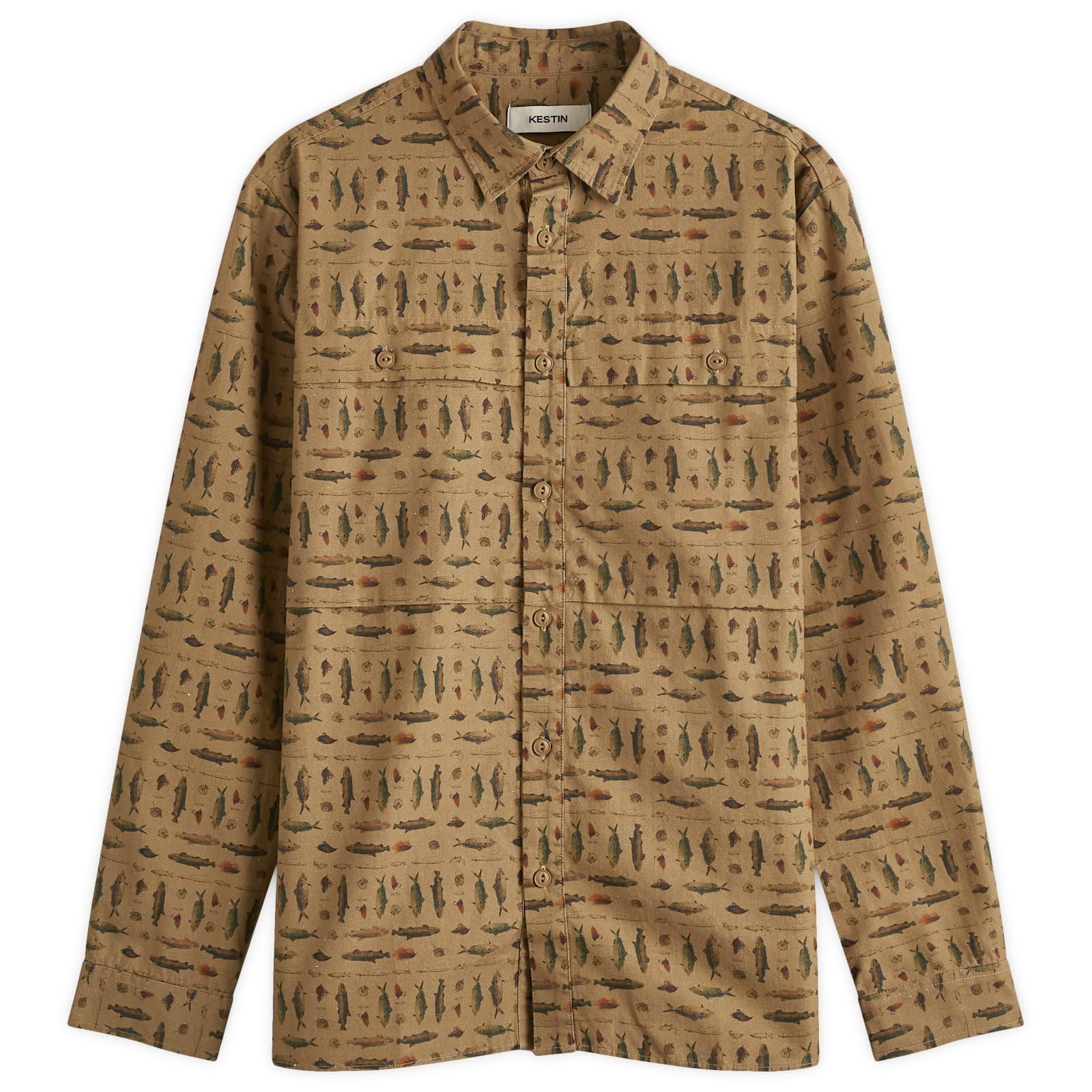 Kestin Taymount Overshirt Olive Printed Ripstop | END. (GB)