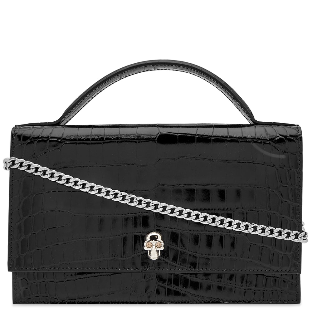 Alexander McQueen Top Handle Medium Skull Bag Black | END. (GB)