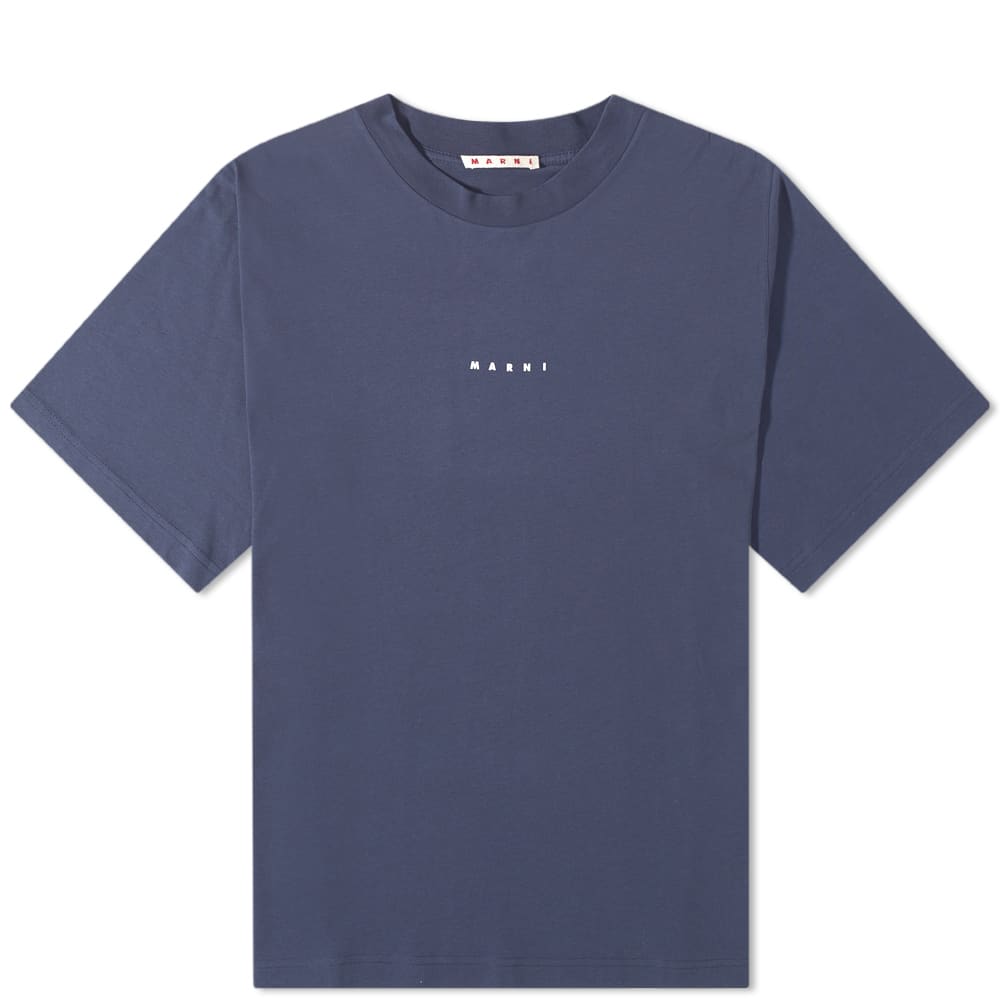 Marni Logo Crew Neck Tee Blue & Black | END. (Global)