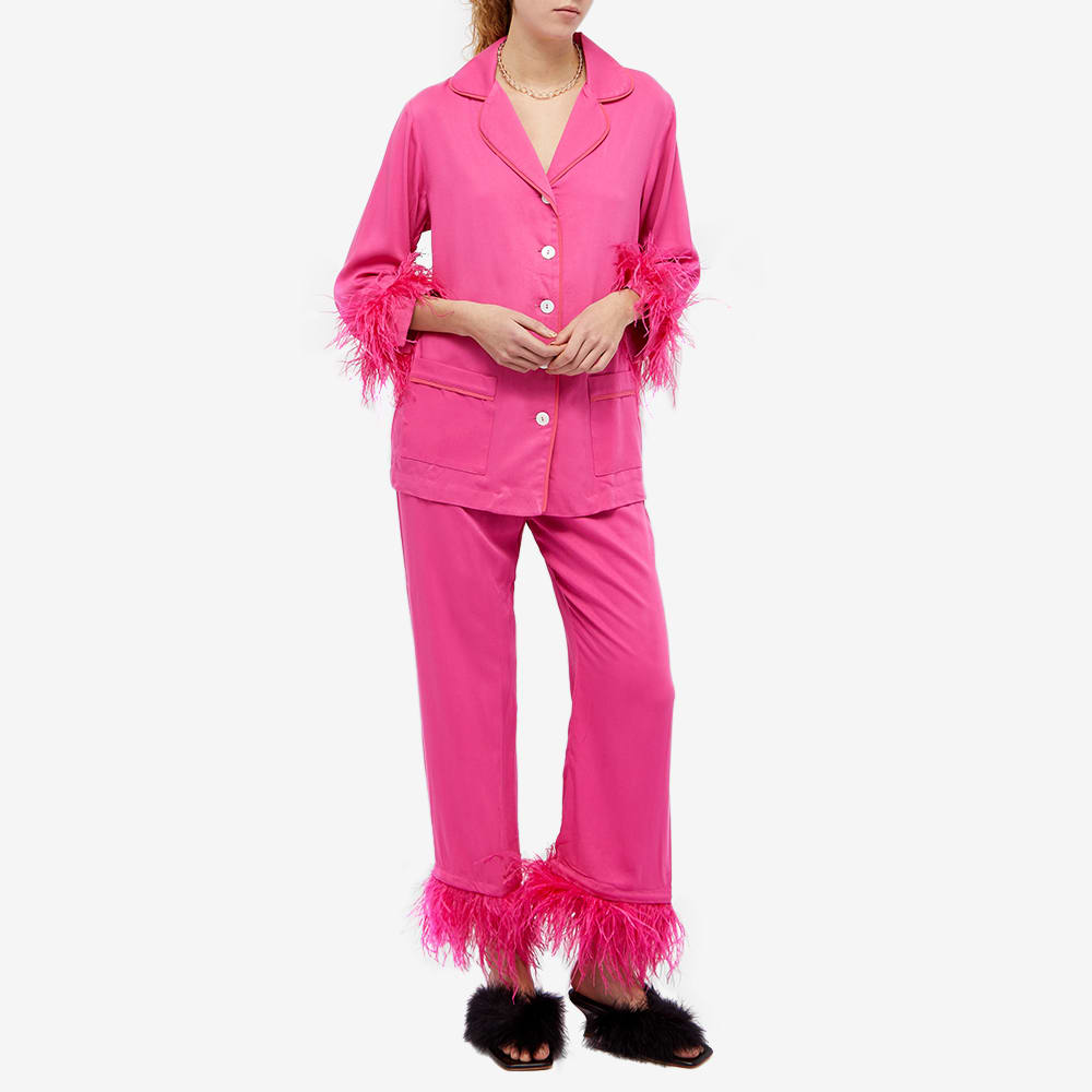Daily Sleeper Feathers Party Pyjama Set Hot Pink | END. (JP)