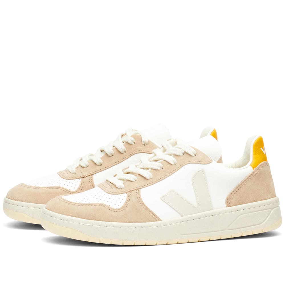 Veja V-10 Sneaker White, Sahara & Yellow | END. (US)