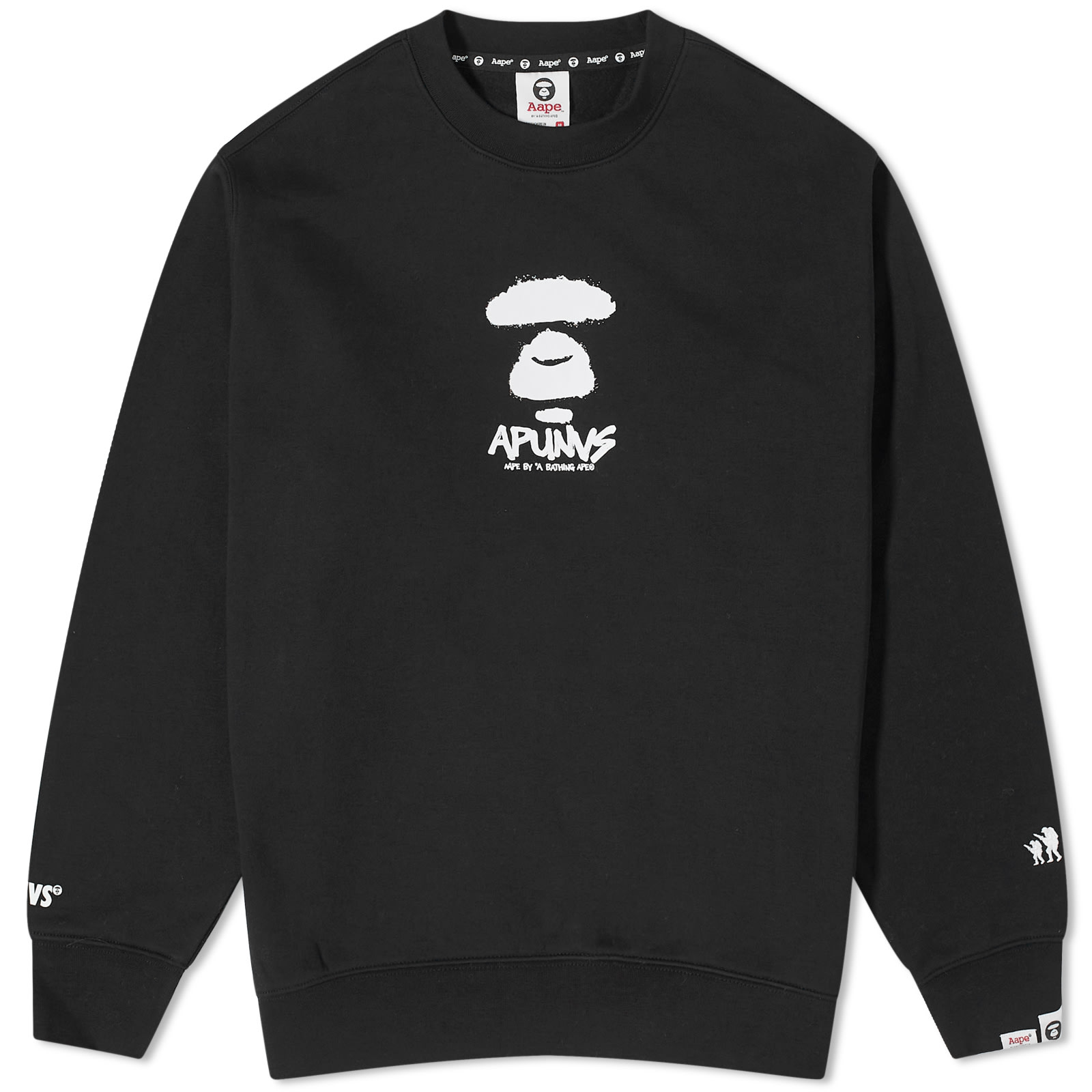 AAPE Graffiti Face Crew Sweat Black | END. (US)