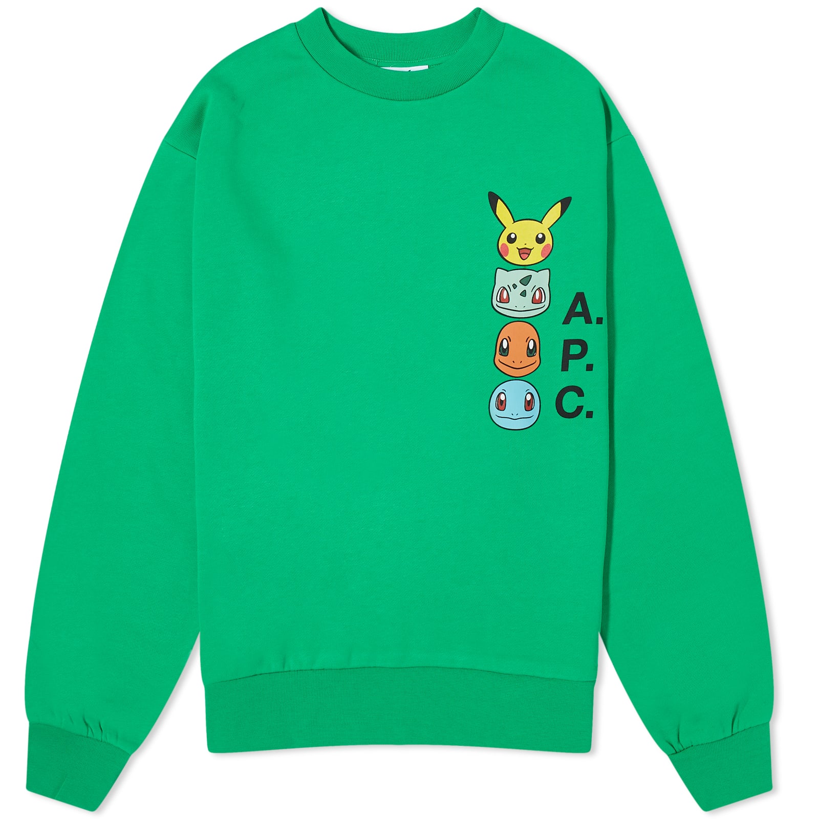 A.P.C. Pokémon The Crew Sweatshirt Green | END. (AT)