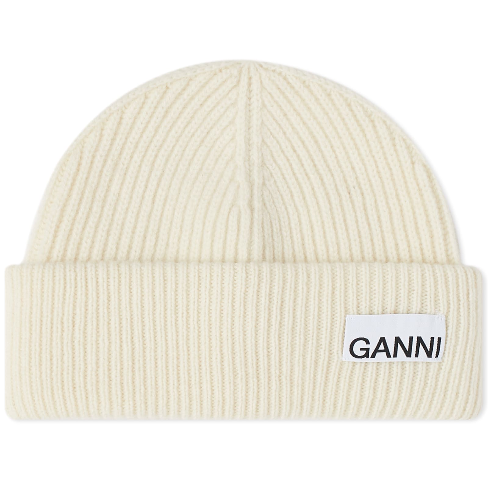 GANNI Rib Knit Beanie Egret | END. (AR)
