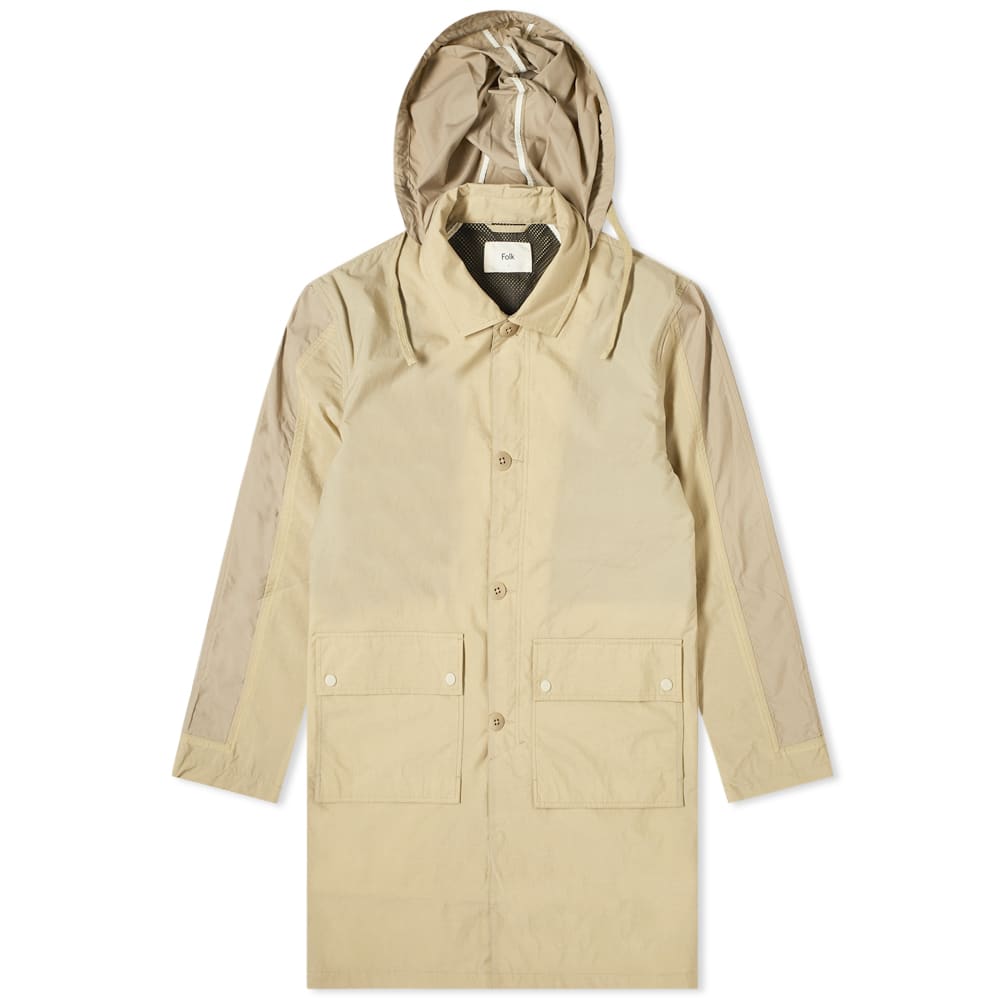 Folk Hooded Mac Stone | END.