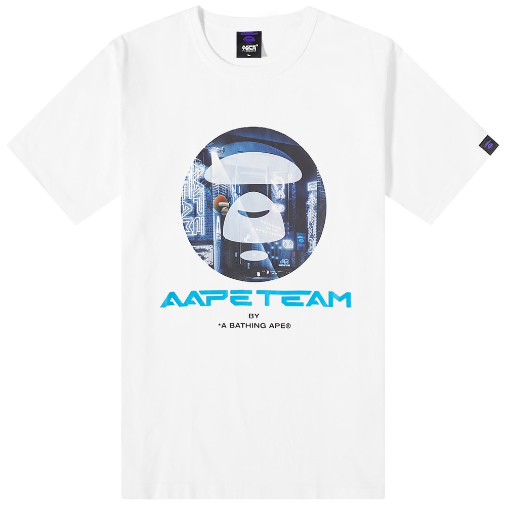 AAPE Team Moon Head T-Shirt White | END.
