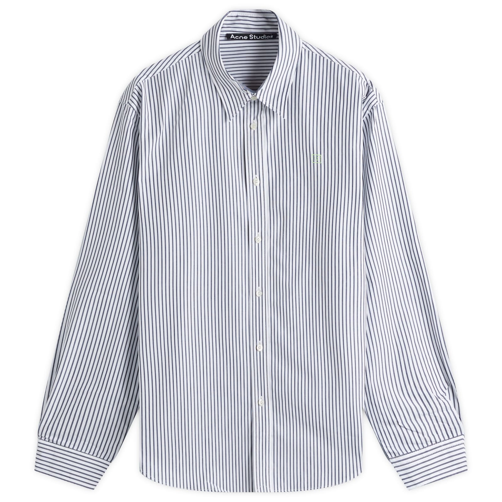 Acne Studios Sunnie Striped Heavy Poplin Shirt Navy Black & White | END ...
