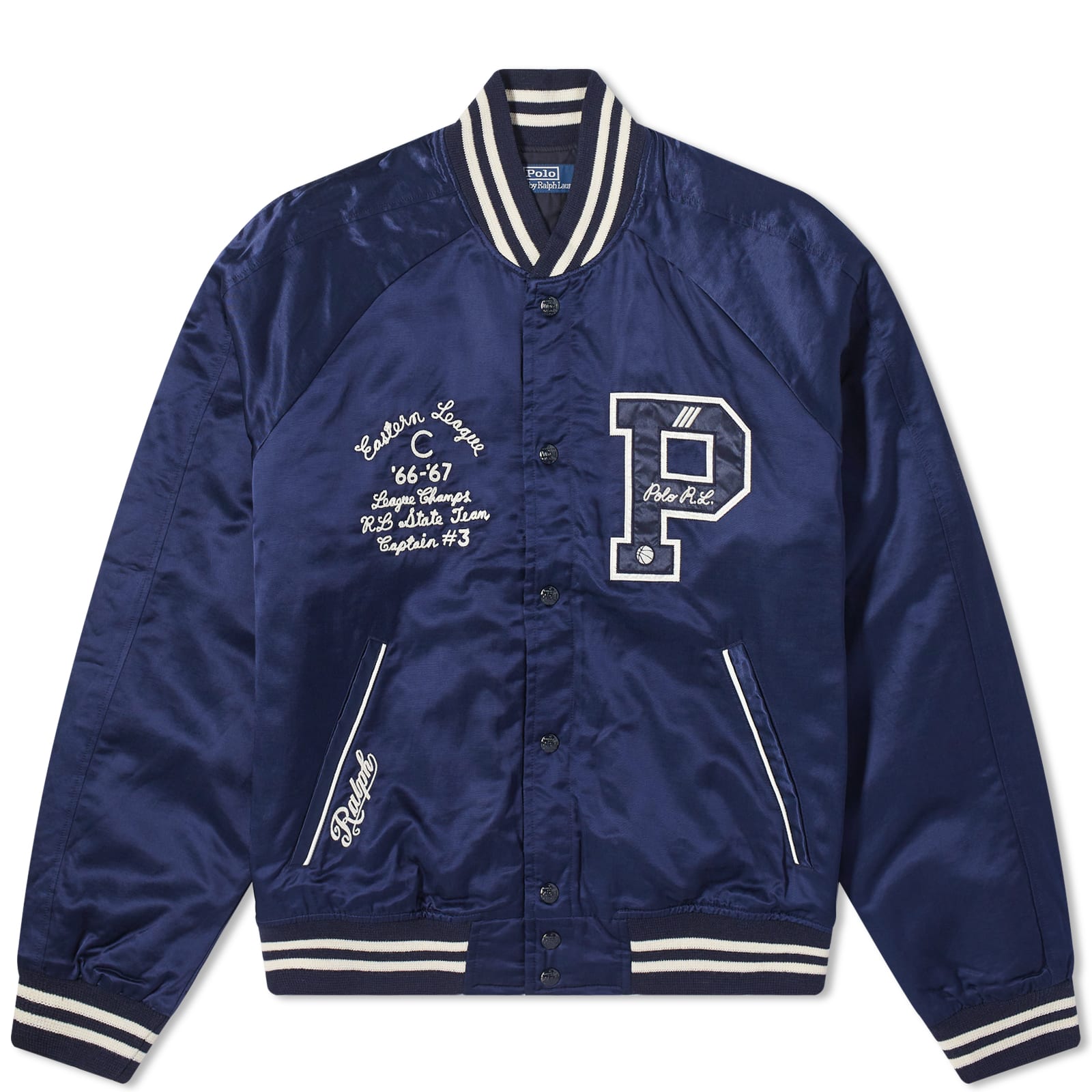 Polo Ralph Lauren Lined Varsity Jacket Aviator Navy | END. (AU)