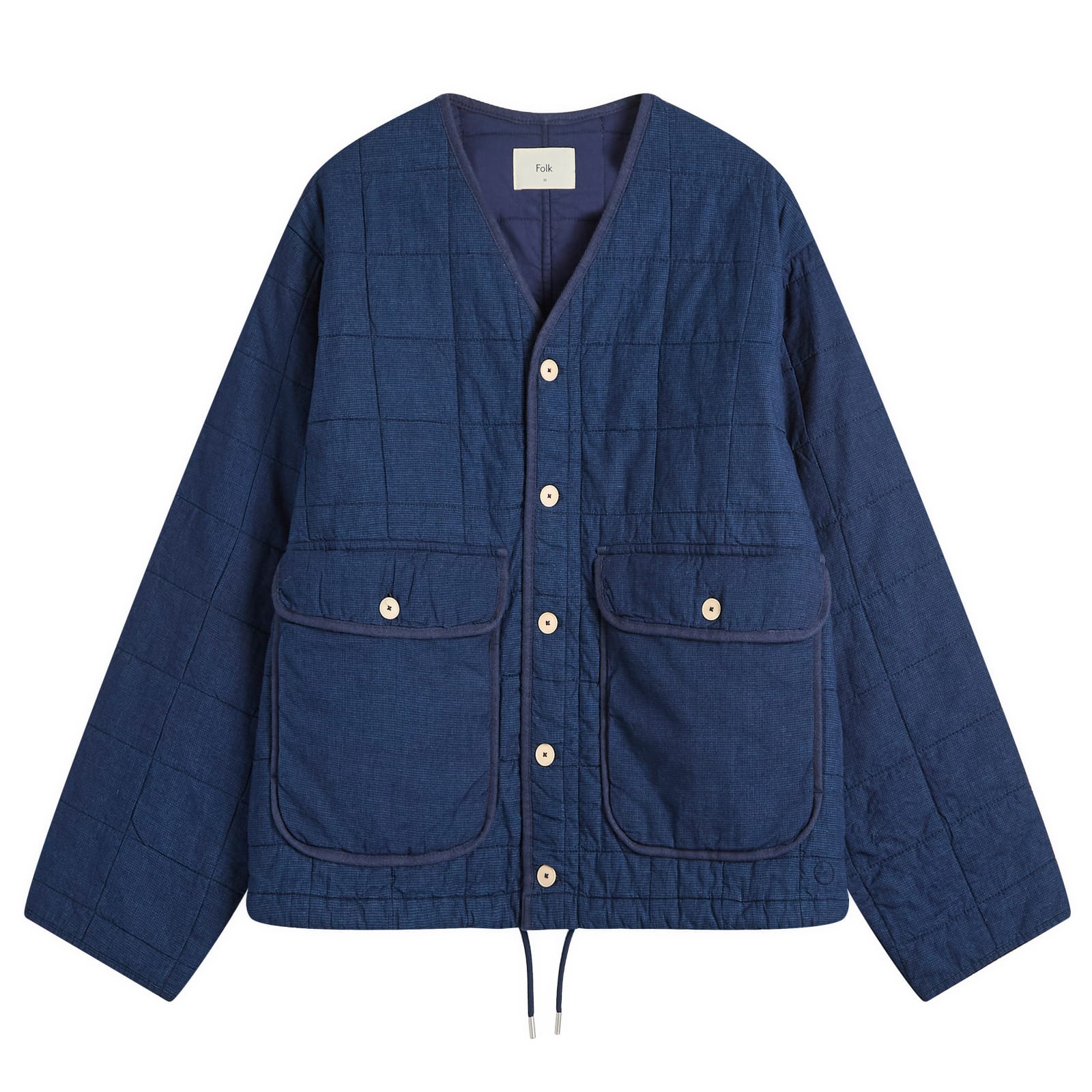 Folk Lightweight Liner Indigo Mircocheck | END. (JP)