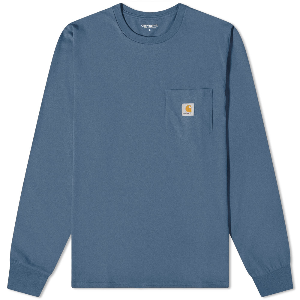 Carhartt WIP Long Sleeve Pocket T-Shirt Storm Blue | END. (US)