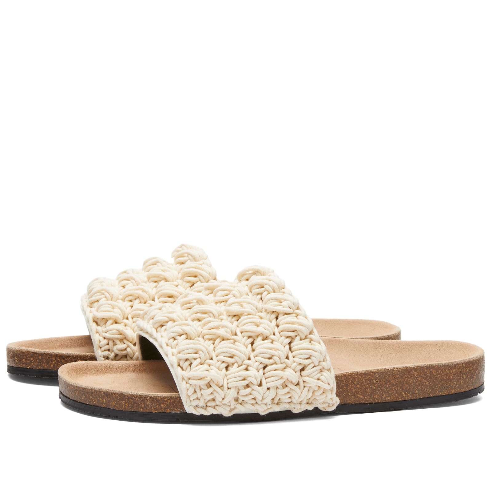 JW Anderson Crochet Sliders Beige | END.