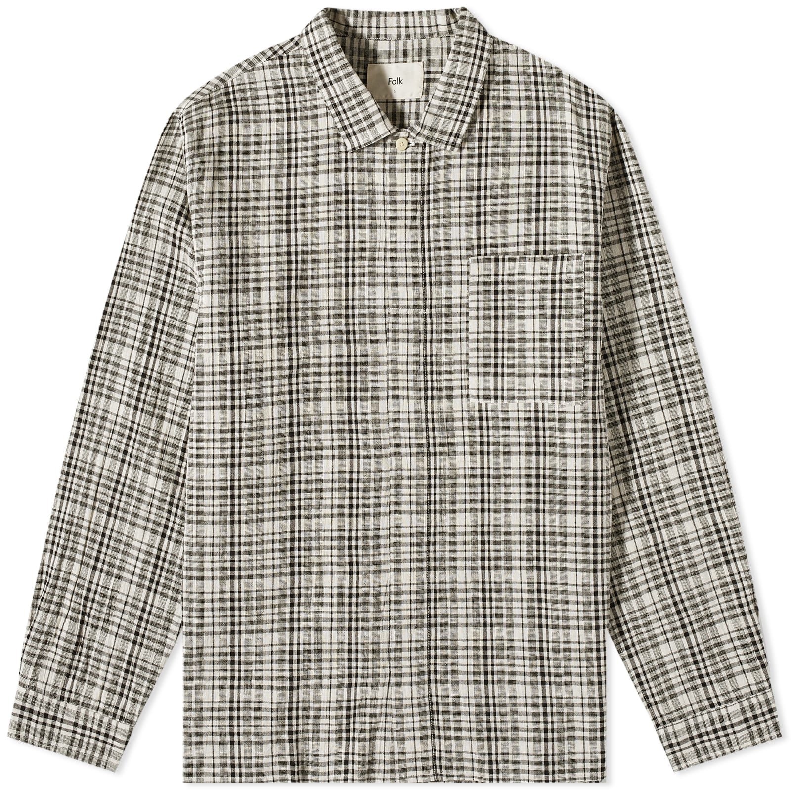 Folk Check Patch Shirt Ecru Black | END. (GB)