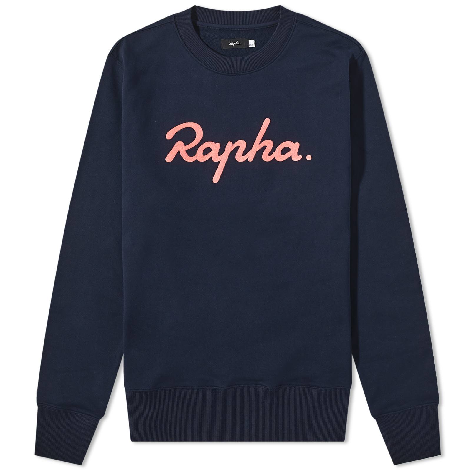 Rapha Logo Sweat Dark Navy & Hi-Vis Pink | END. (Global)