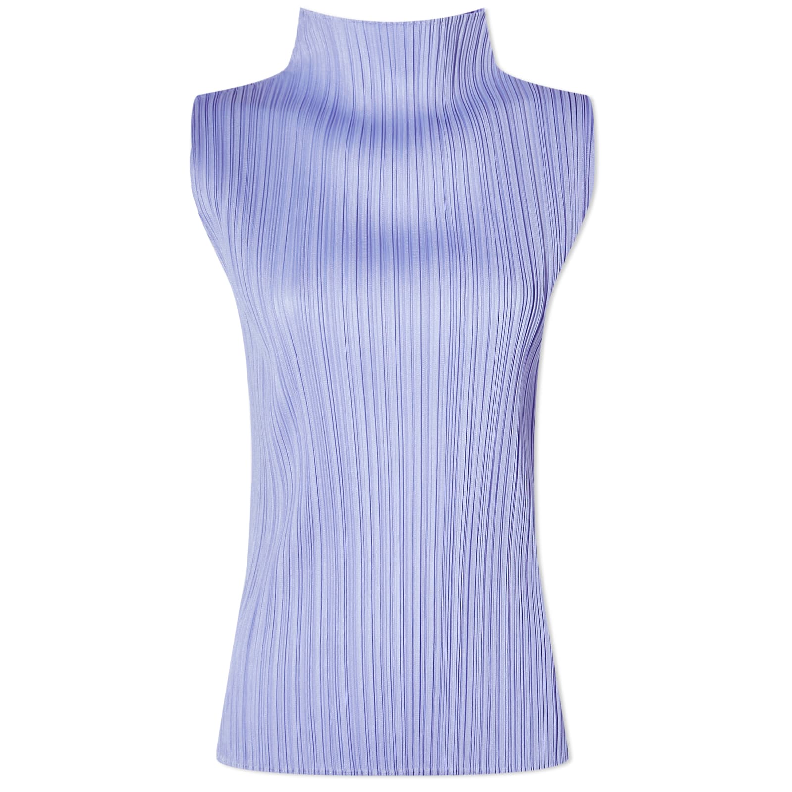 Pleats Please Issey Miyake Colourful Basics Roll Neck Vest Blue | END. (GB)