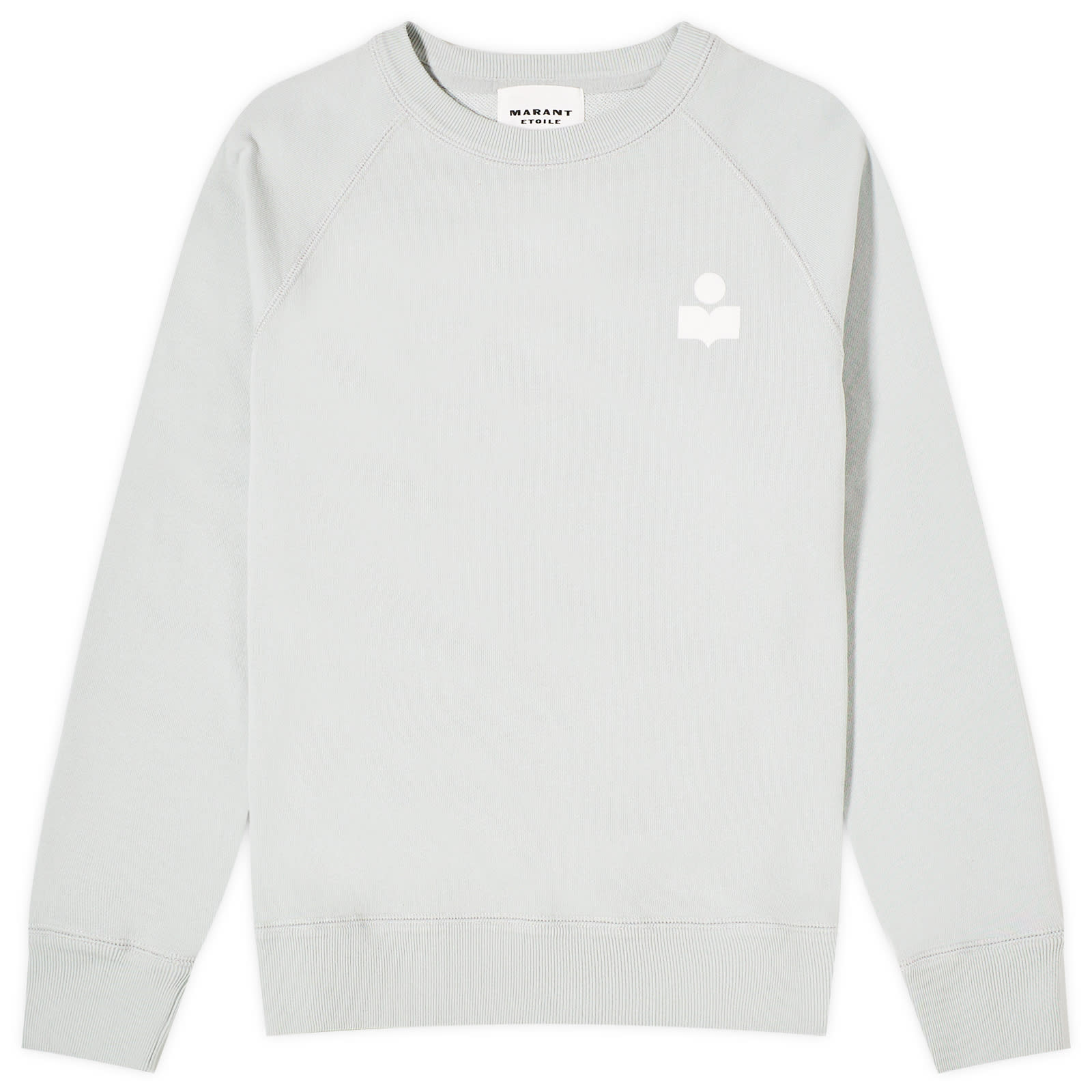 Isabel Marant Étoile Milla Sweatshirt with logo Light Blue & Ecru | END ...
