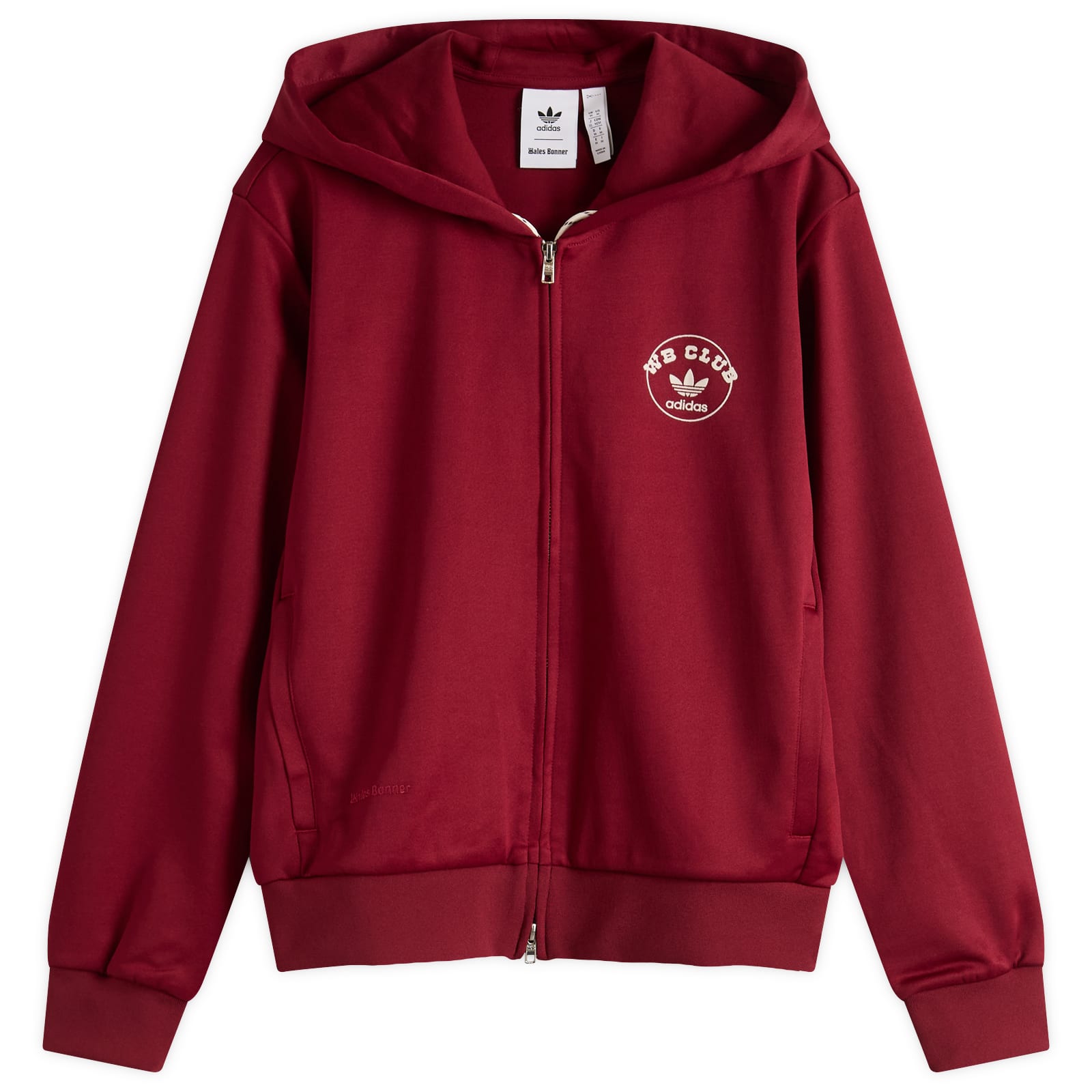 Adidas x Wales Bonner Track Hoodie Collegiate Burgundy | END. (GB)