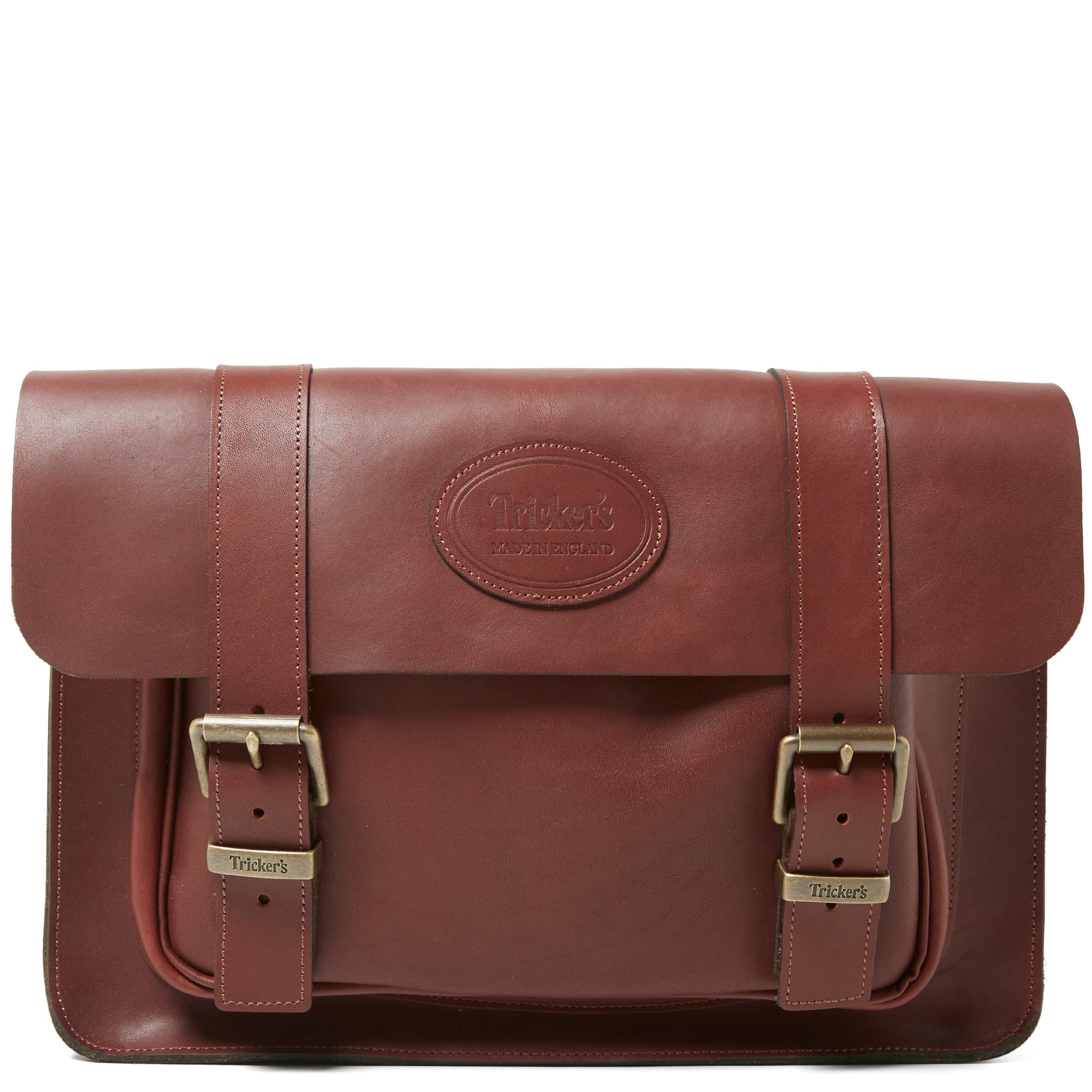 Tricker's Twin Buckle Satchel Burgundy Waxy | END. (AR)