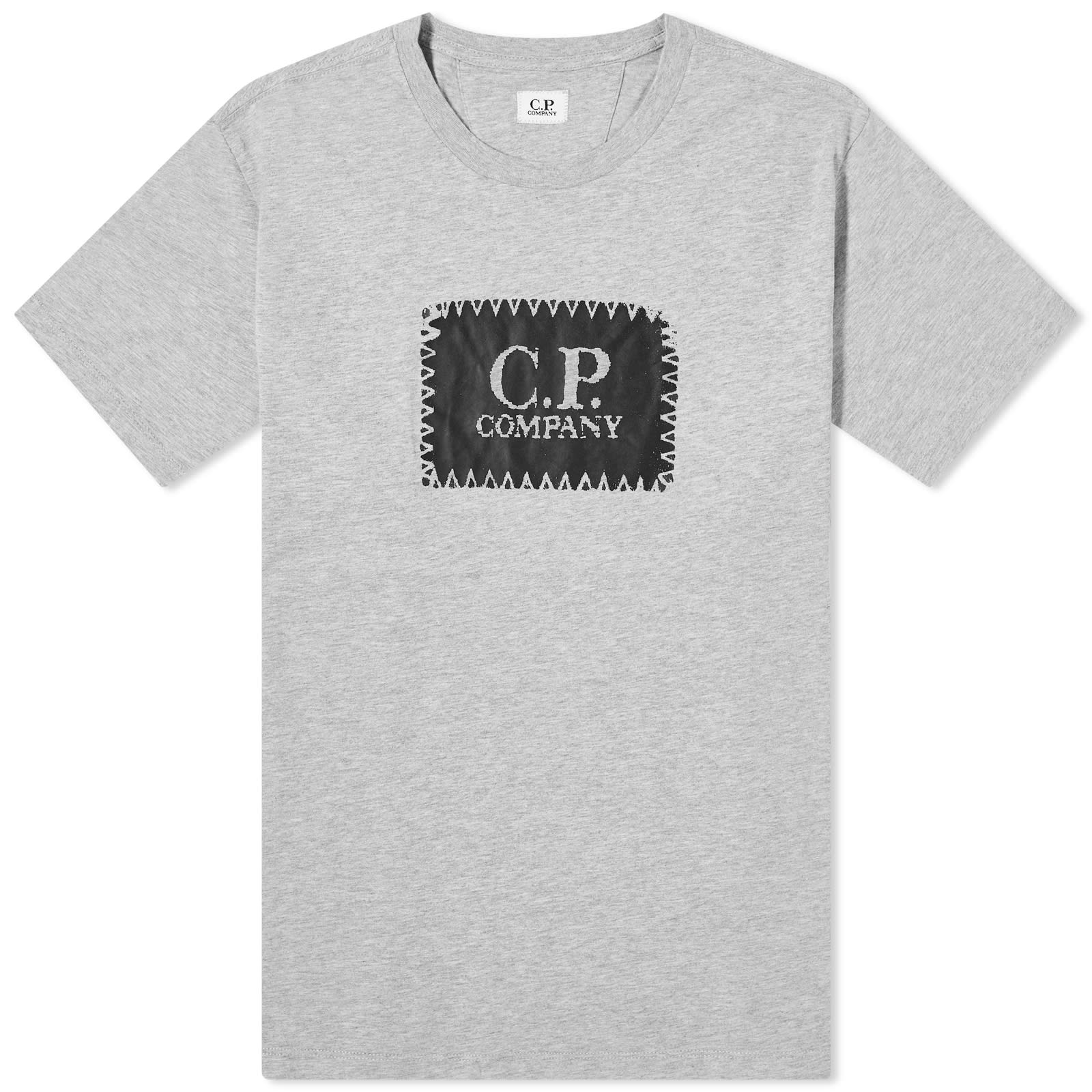 C.P. Company Label Logo T-Shirt Grey Melange | END. (US)