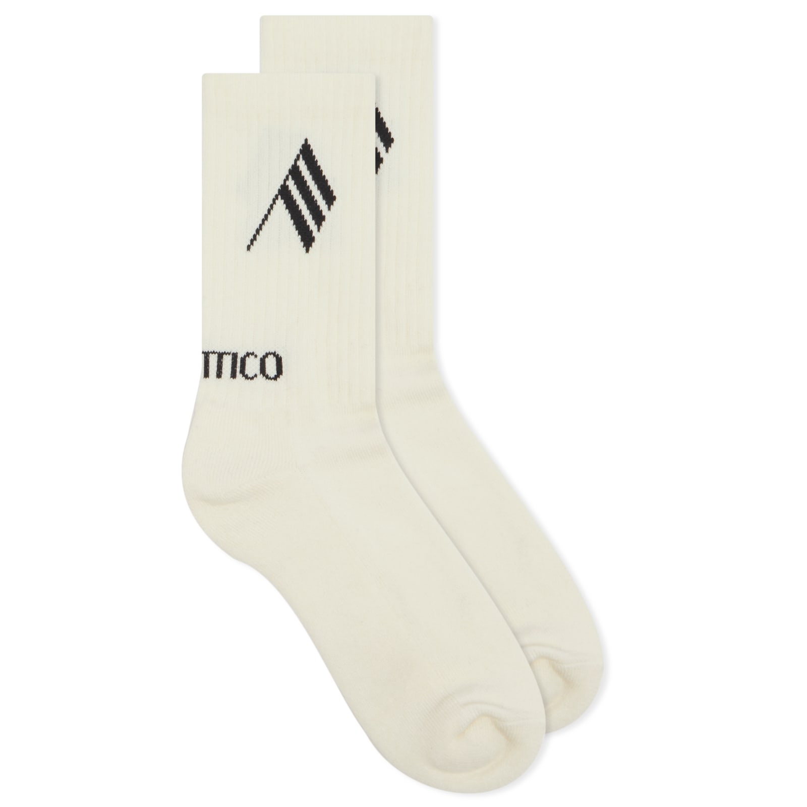 The Attico Logo Sports Socks White & Black | END. (US)